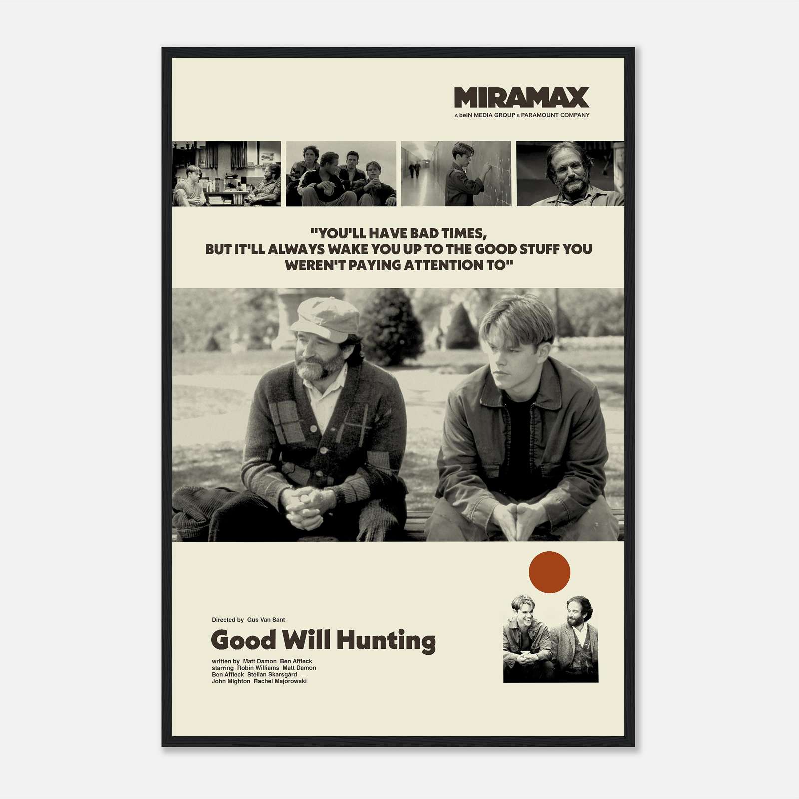 Good Will Hunting Movie Poster, Vintage Movie Poster, Film Poster, Full ...