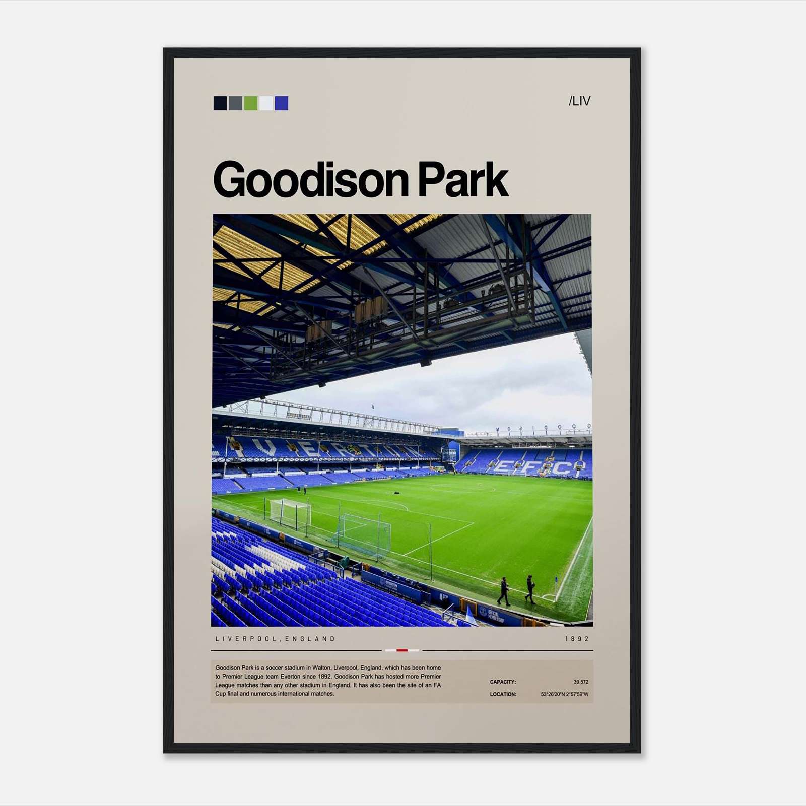 Goodison Park Poster, Full-Size Poster, Ready to Hang - Citiesbox