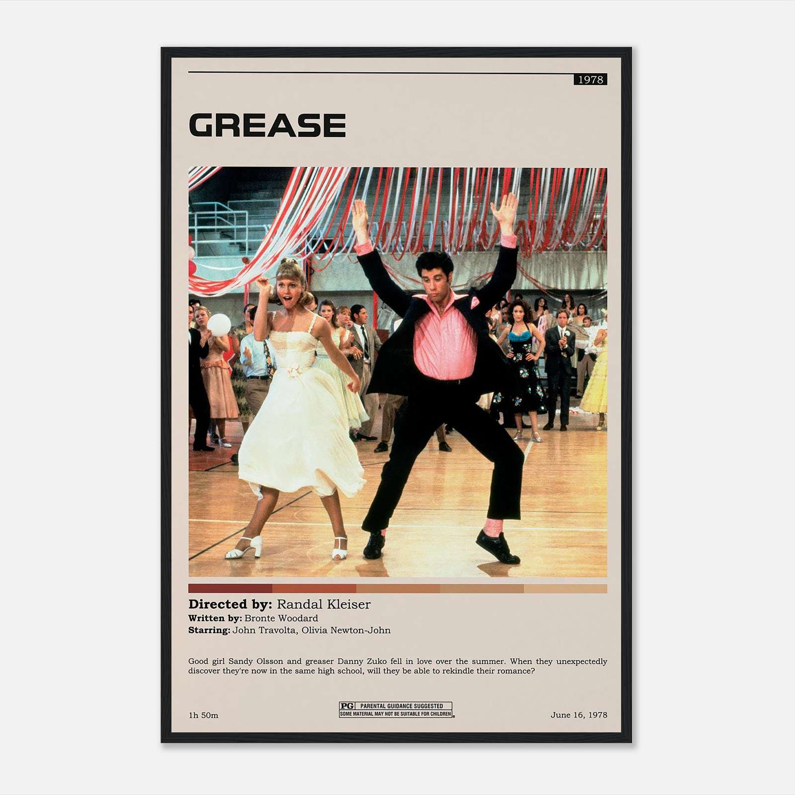 Grease Movie Poster, Vintage Movie Poster, Tv Series Poster, Full-Size ...