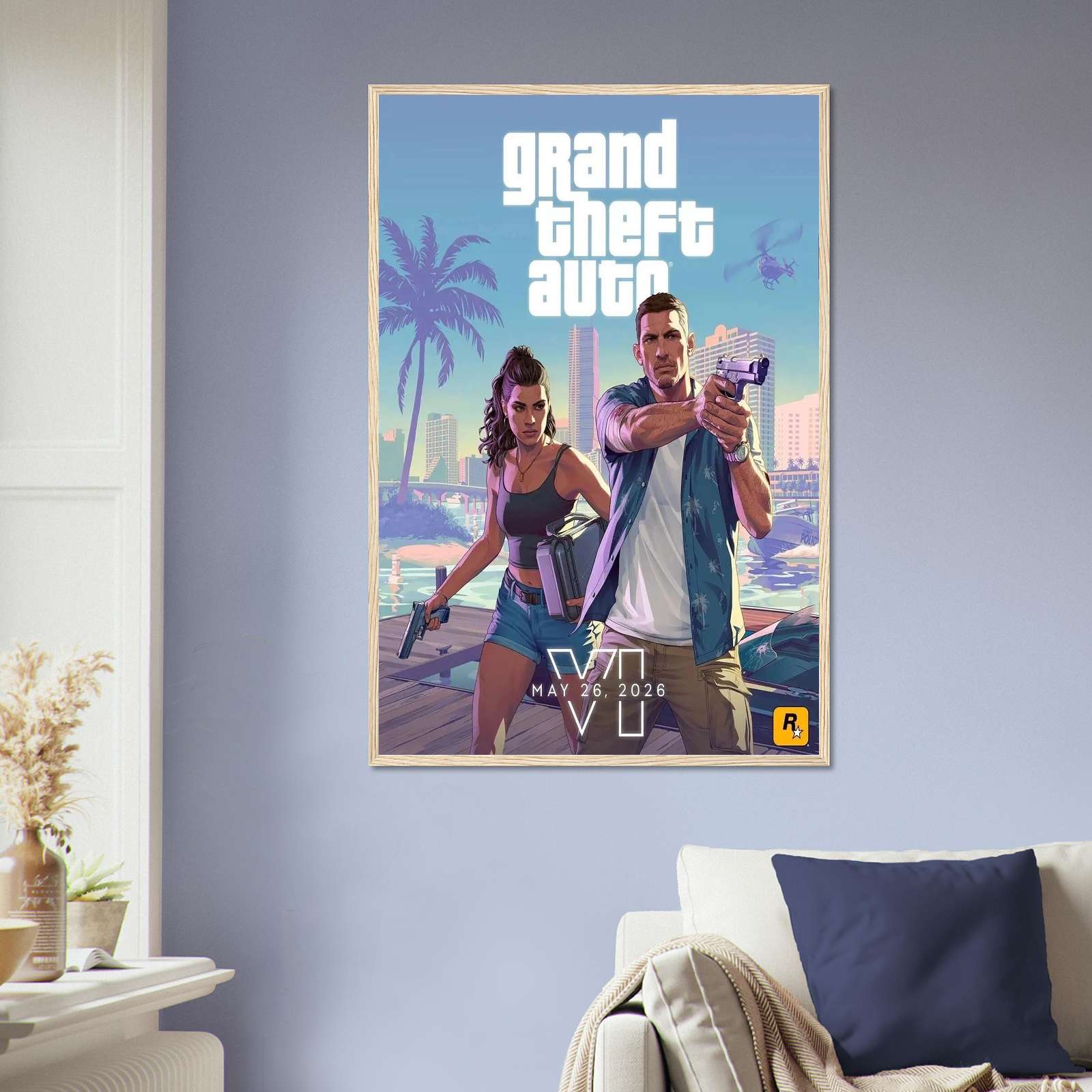 Gta 6 Poster, Grand Theft Auto Vi 2025 Poster, Video Game Poster, Full ...