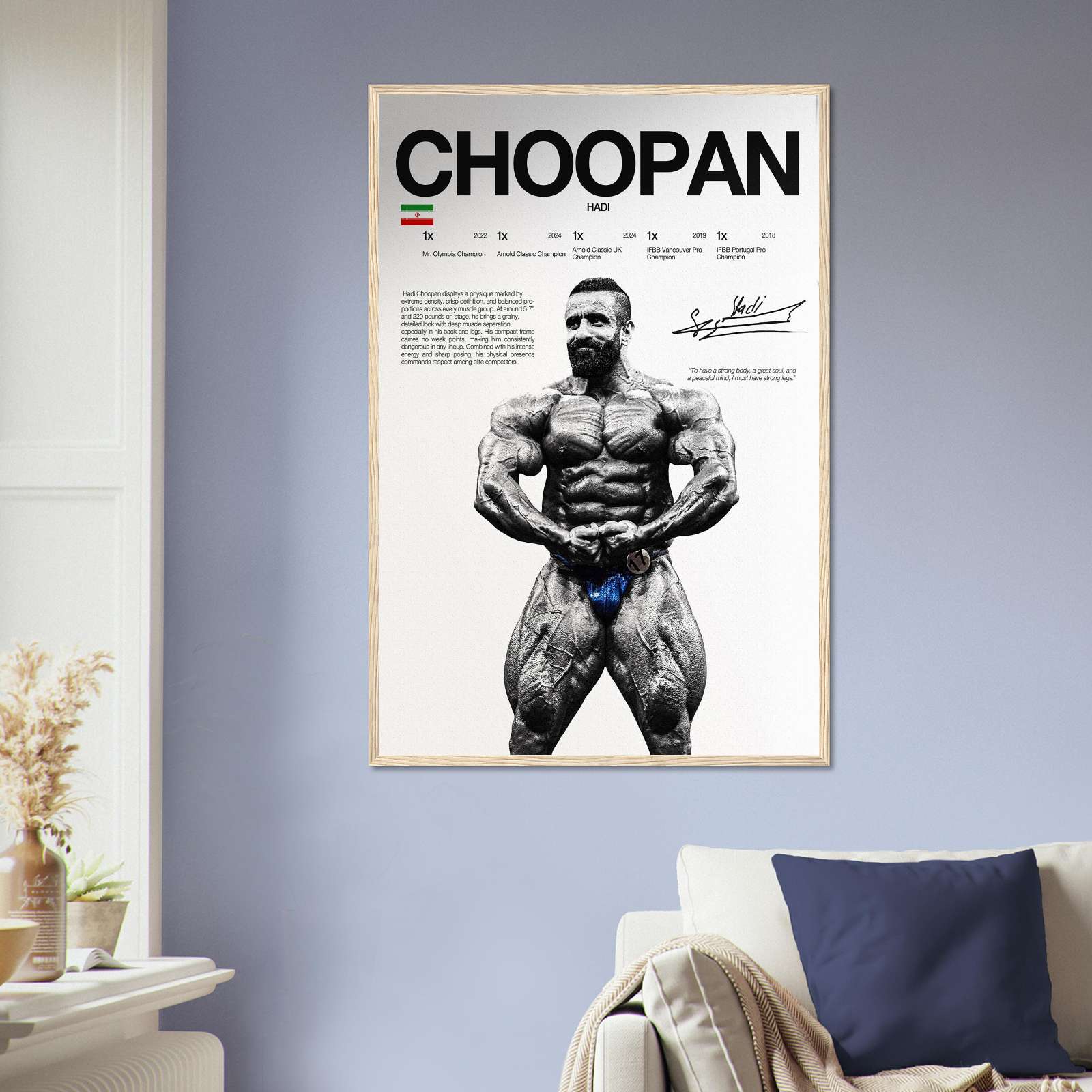 Hadi Choopan Poster, Bodybuilder Poster, Mr Olympia Poster, Full-Size ...