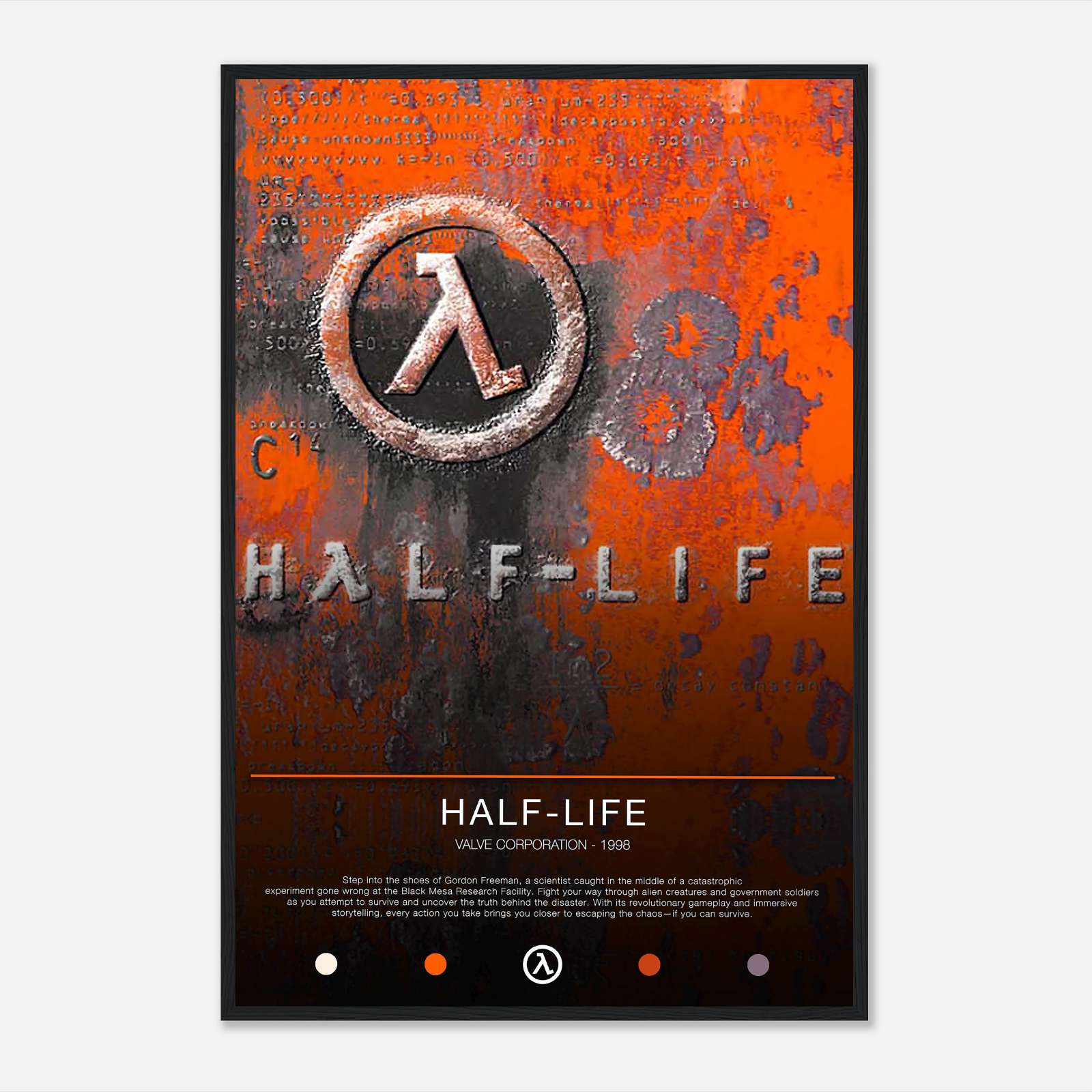 Half Life Poster Poster, Gaming Poster, Video Game Poster, Full-Size ...