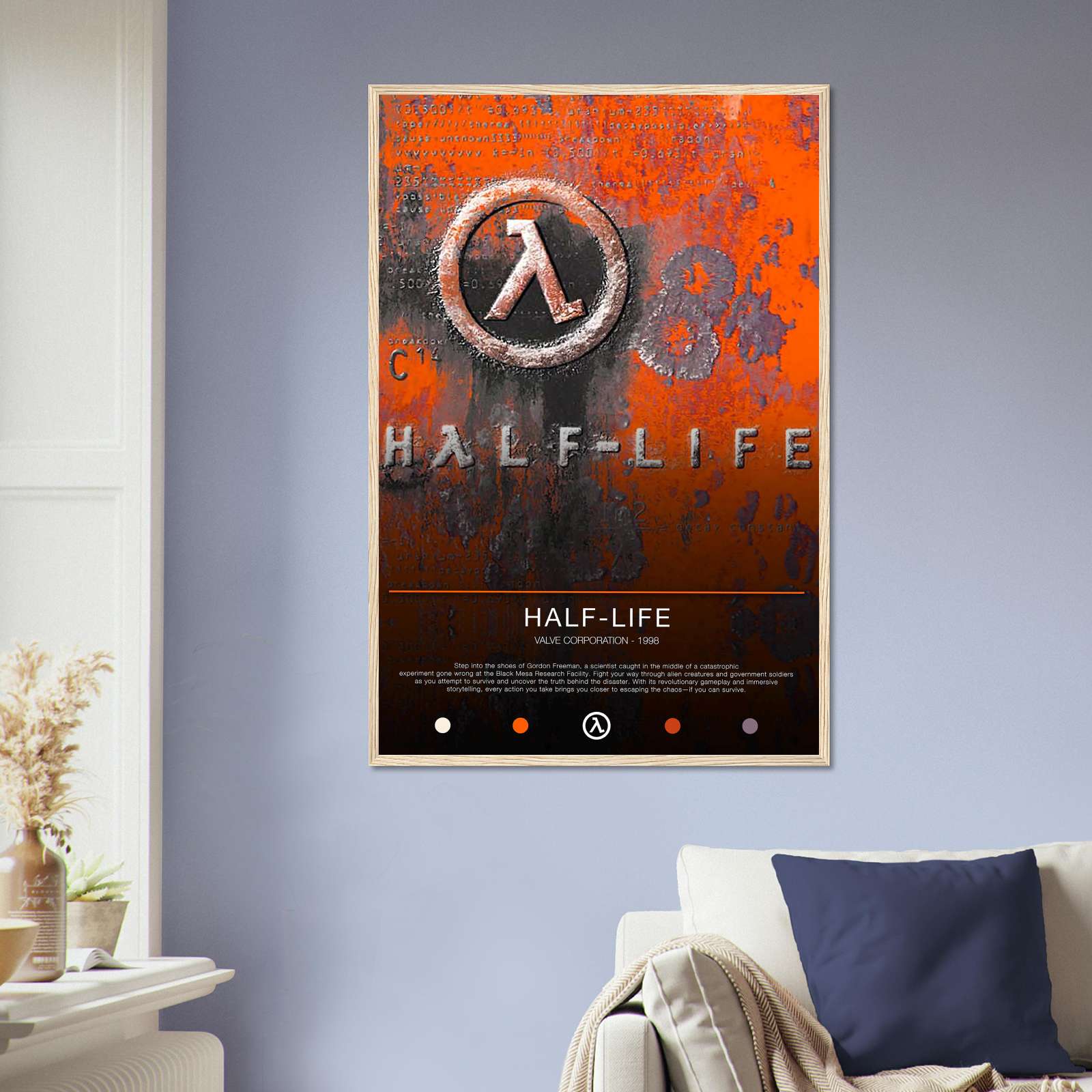 Half Life Poster Poster, Gaming Poster, Video Game Poster, Full-Size ...