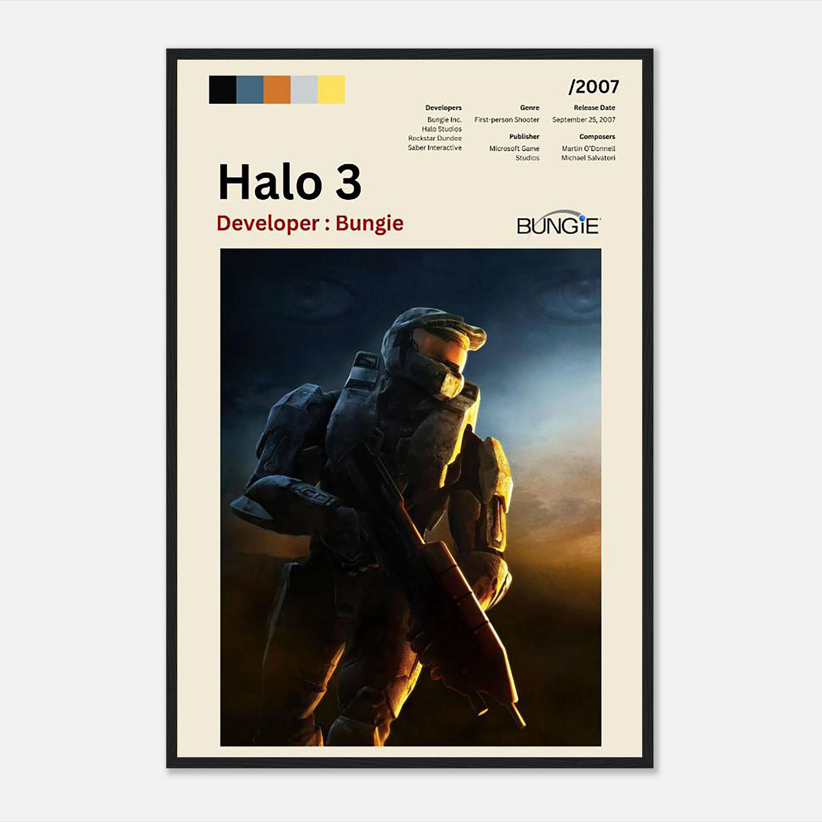 Halo 3 Game Poster, Video Game Poster, Gaming Poster, Full-Size Poster ...
