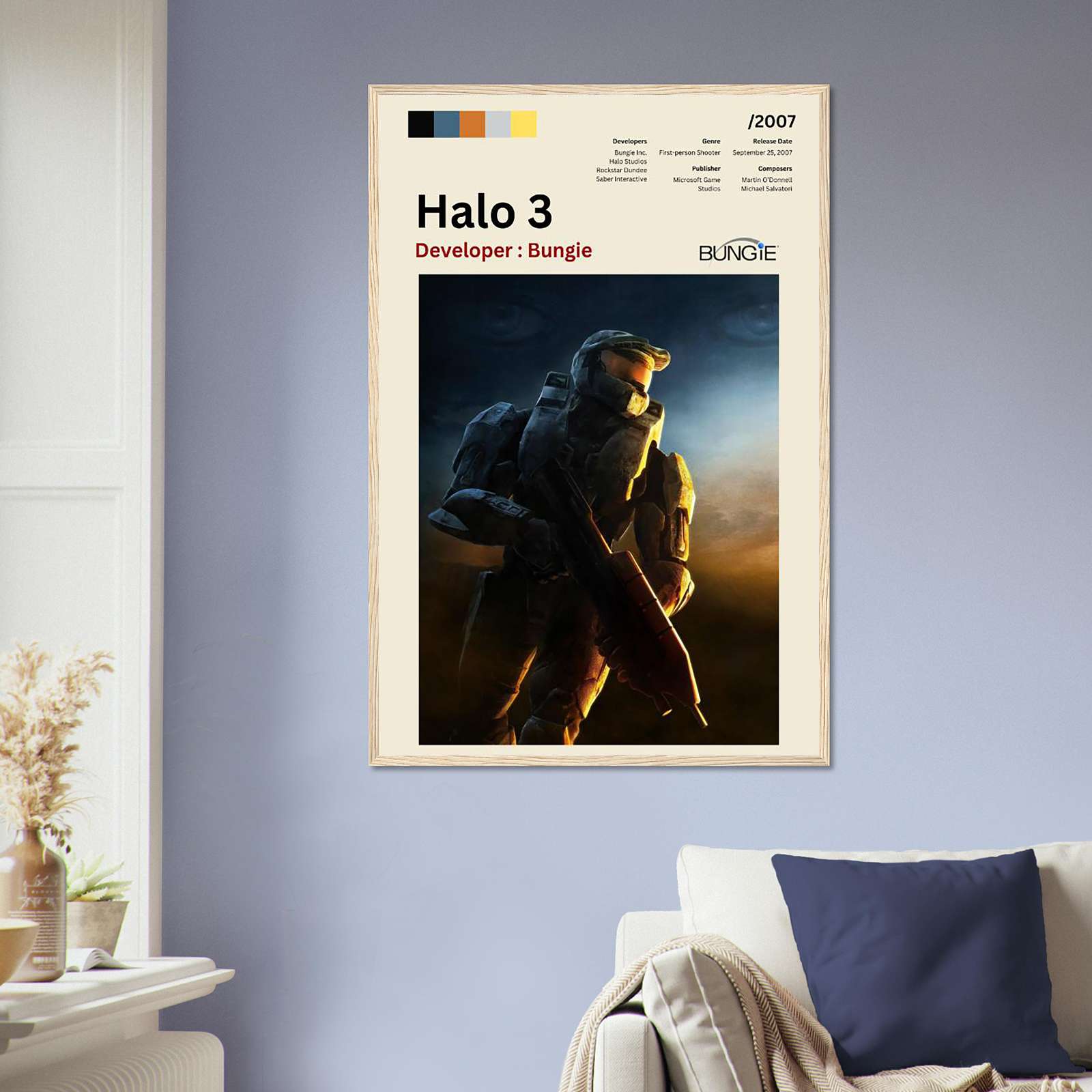 Halo 3 Game Poster, Video Game Poster, Gaming Poster, Full-Size Poster ...
