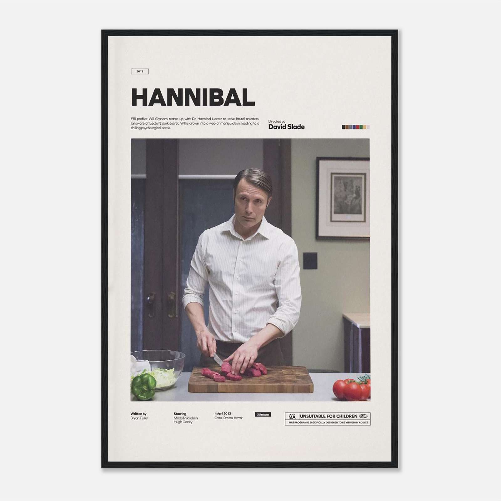 Hannibal Movie Poster, Mads Mikkelsen Poster, Tv Series Hannibal Lecter ...