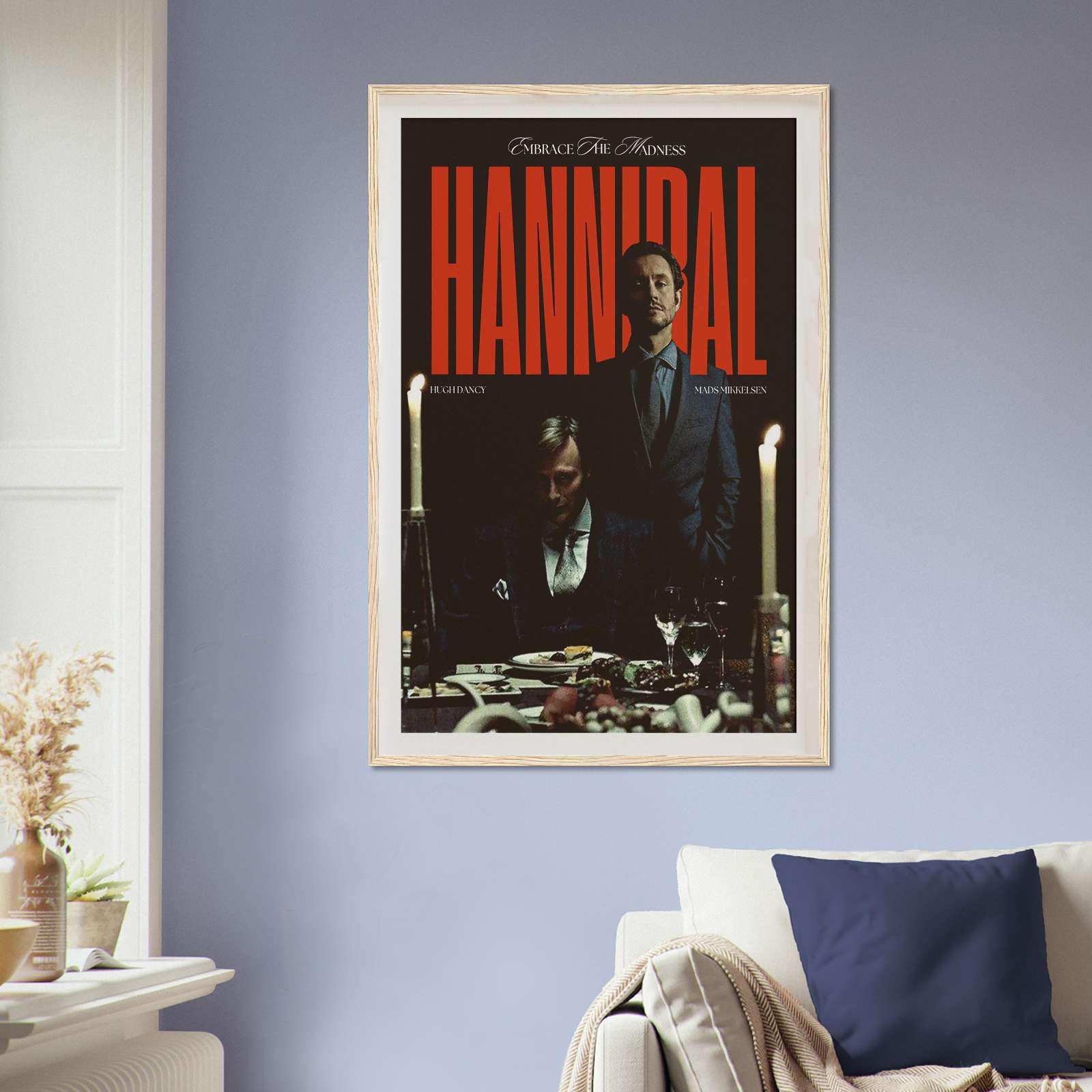 Hannibal Movie Poster Mads Mikkelsen Will Graham Art Gothic Horror ...