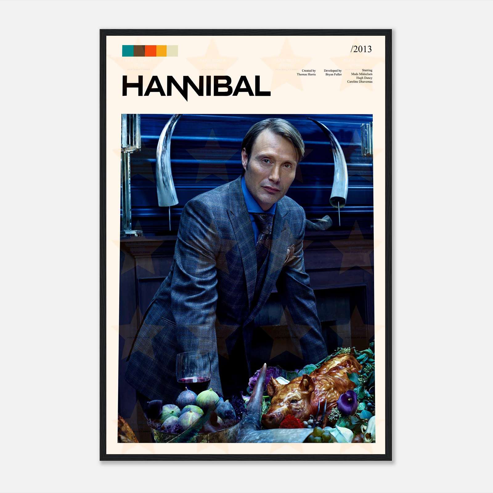 Hannibal Movie Poster, Vintage Movie Poster, Horror Movie Poster, Full ...