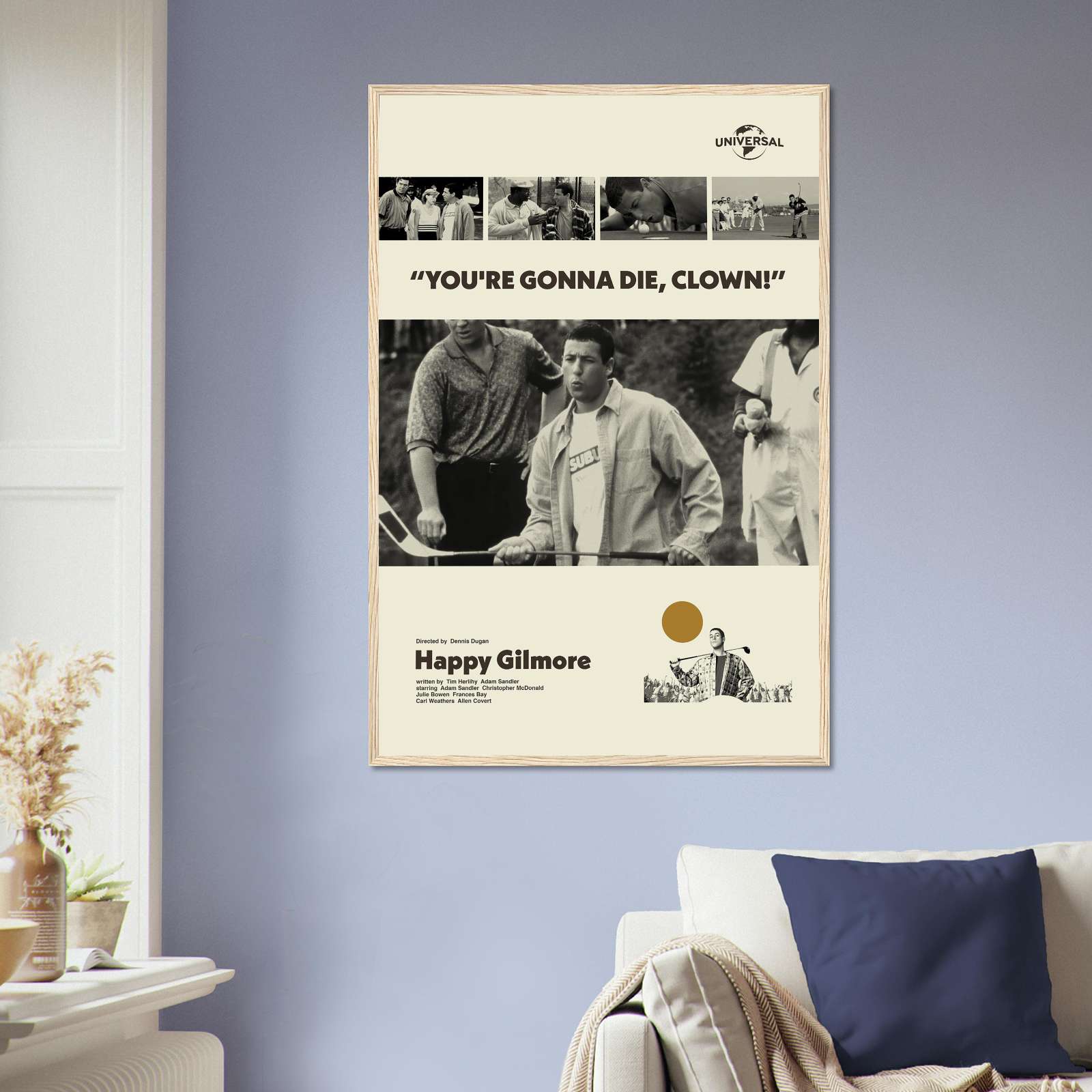 Happy Gilmore Movie Poster, Film Poster, Vintage Movie Poster, Full ...