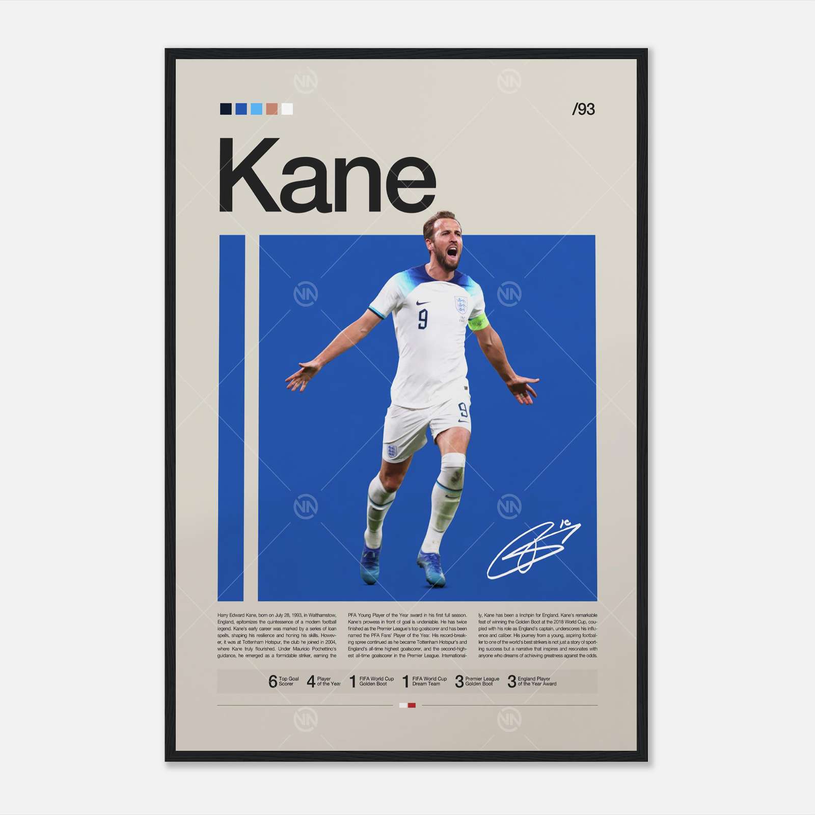 Harry Kane Poster, Football Player Poster, Full-Size Poster, Ready to ...
