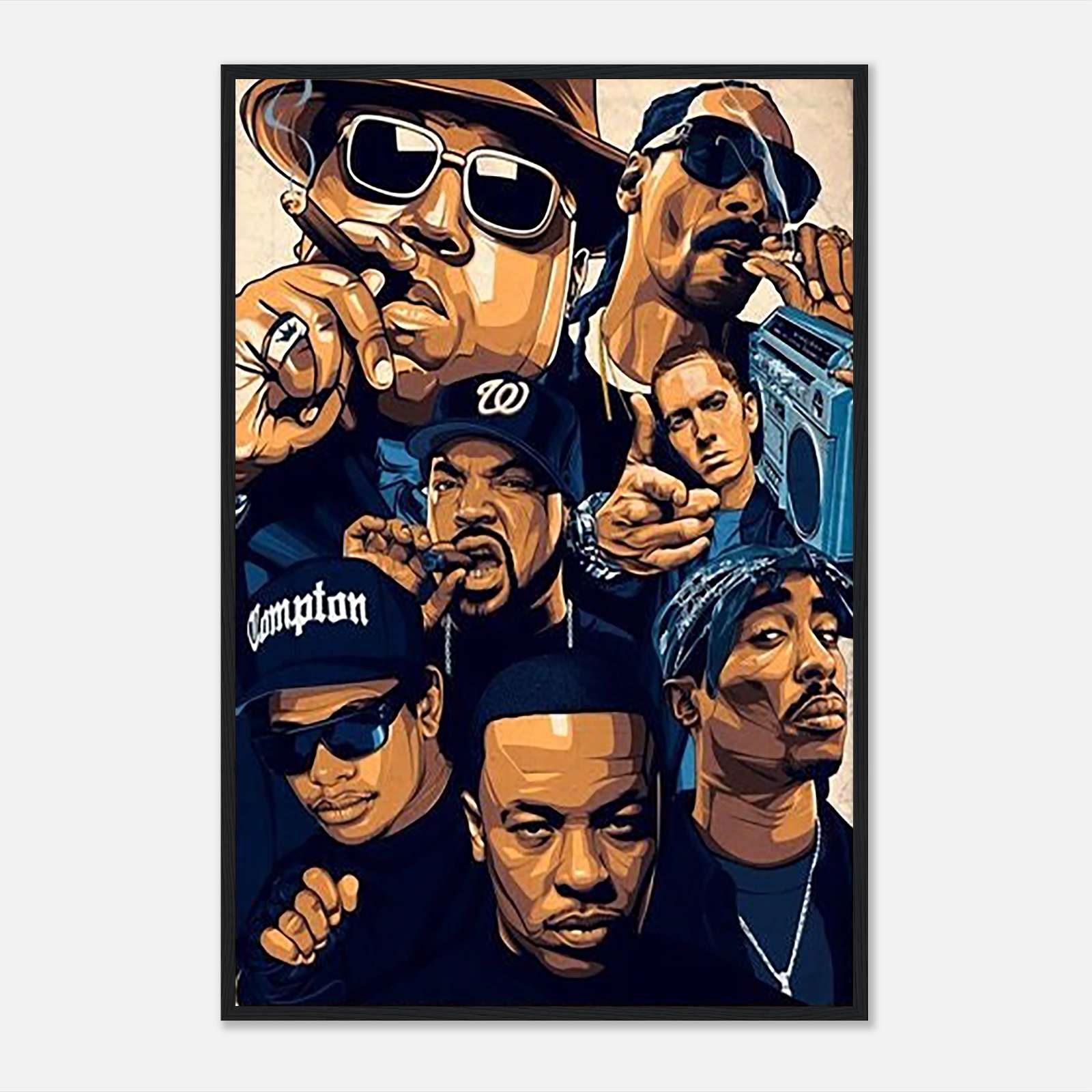 Hip Hop, American Rapper Music Singer Canvas Poster Wall Art Decor ...
