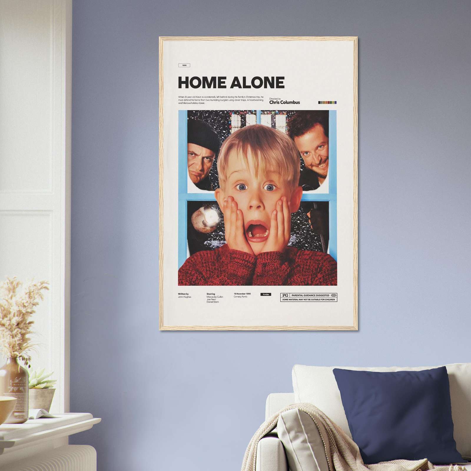 Home Alone Movie Poster, Home Alone Poster, Classic Movie Poster, Full ...