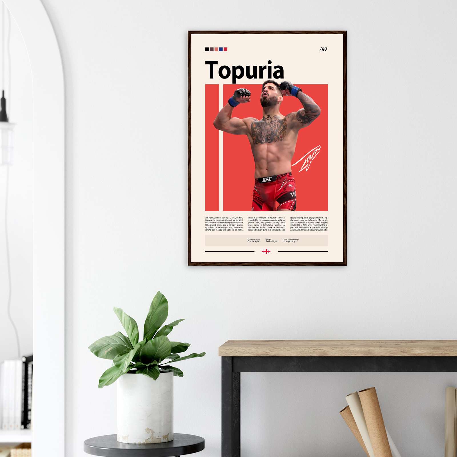 Ilia Topuria Poster, Mma Poster, Full-Size Poster, Ready to Hang ...