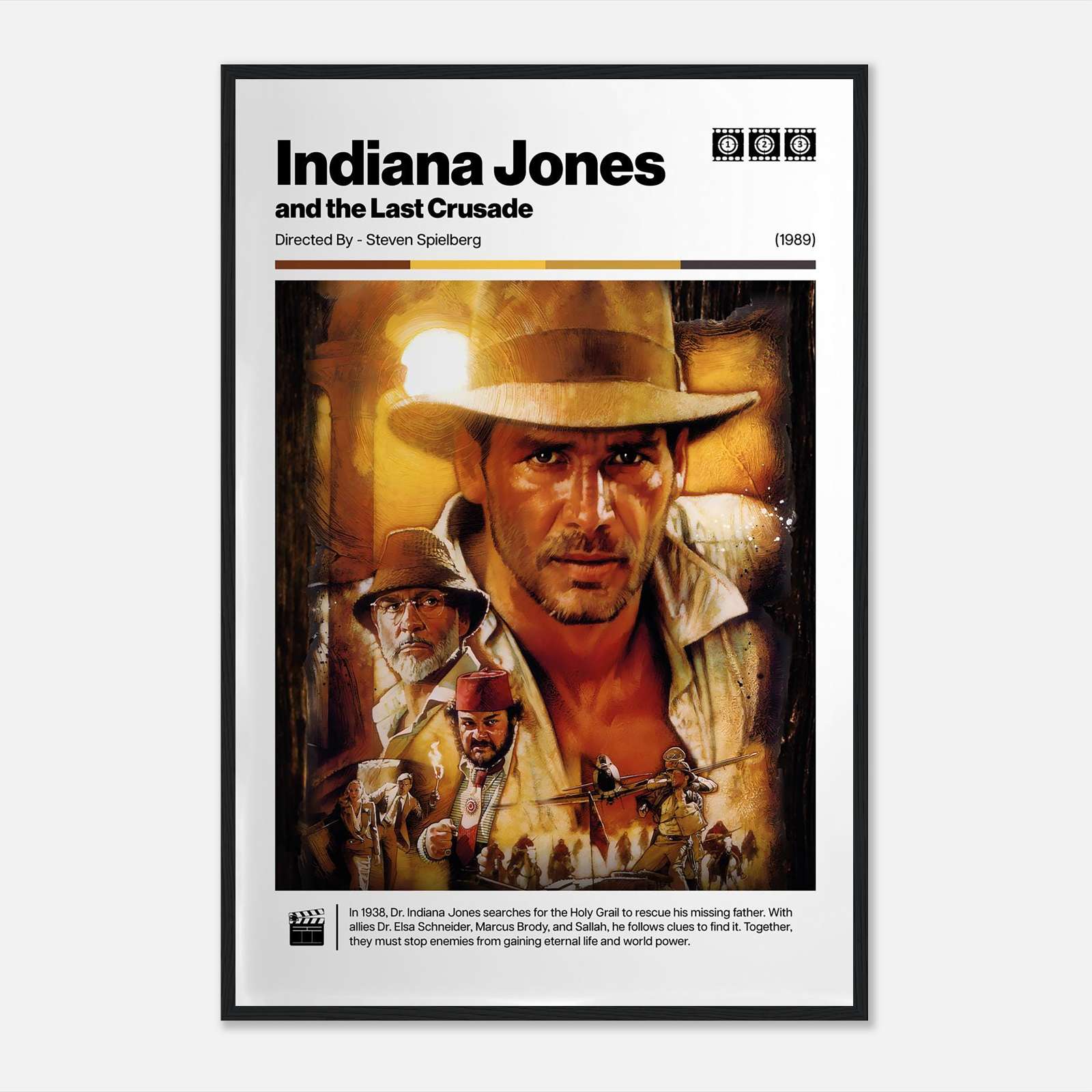 Indiana Jones And The Last Crusade Movie Poster, Vintage Movie Poster ...