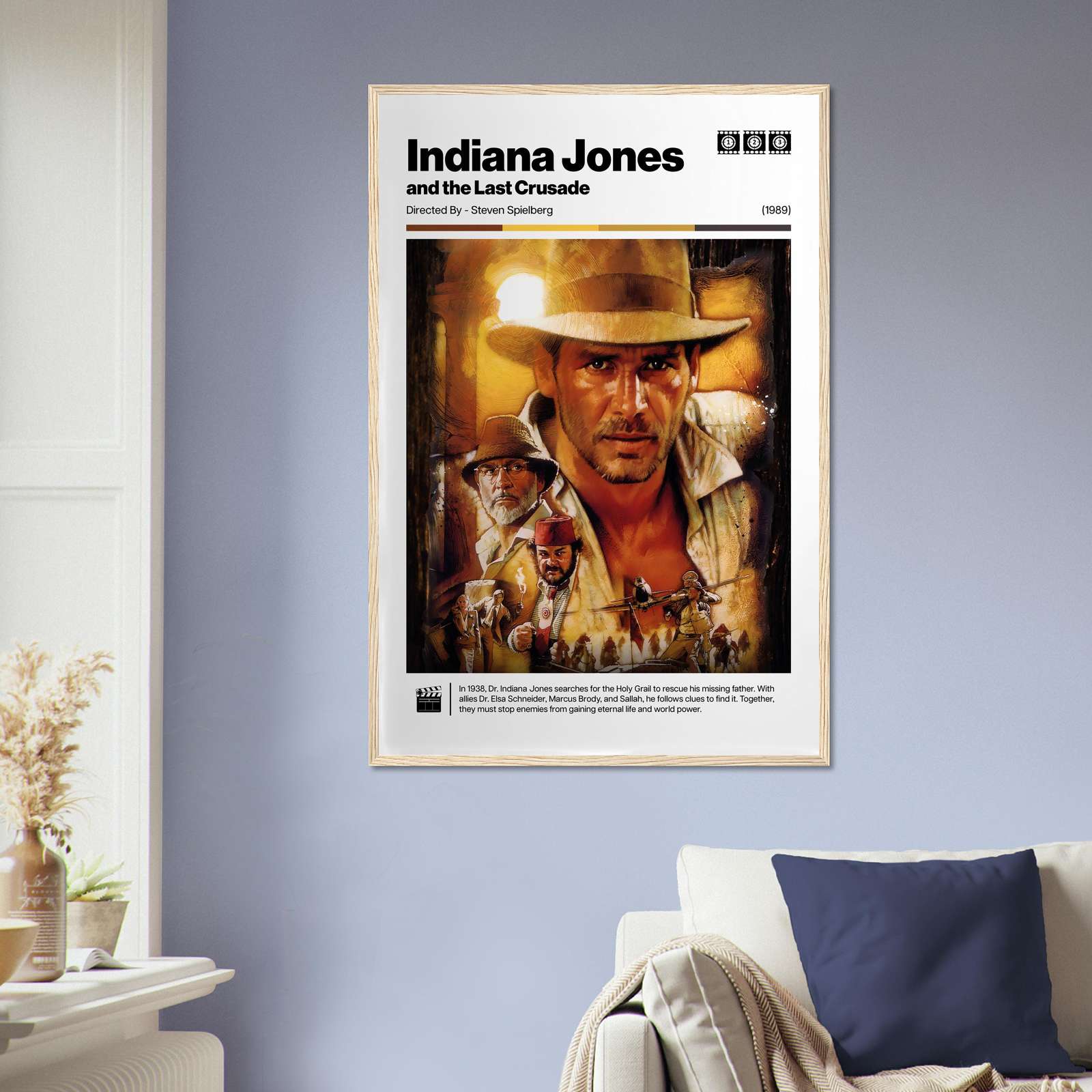 Indiana Jones And The Last Crusade Movie Poster, Vintage Movie Poster ...