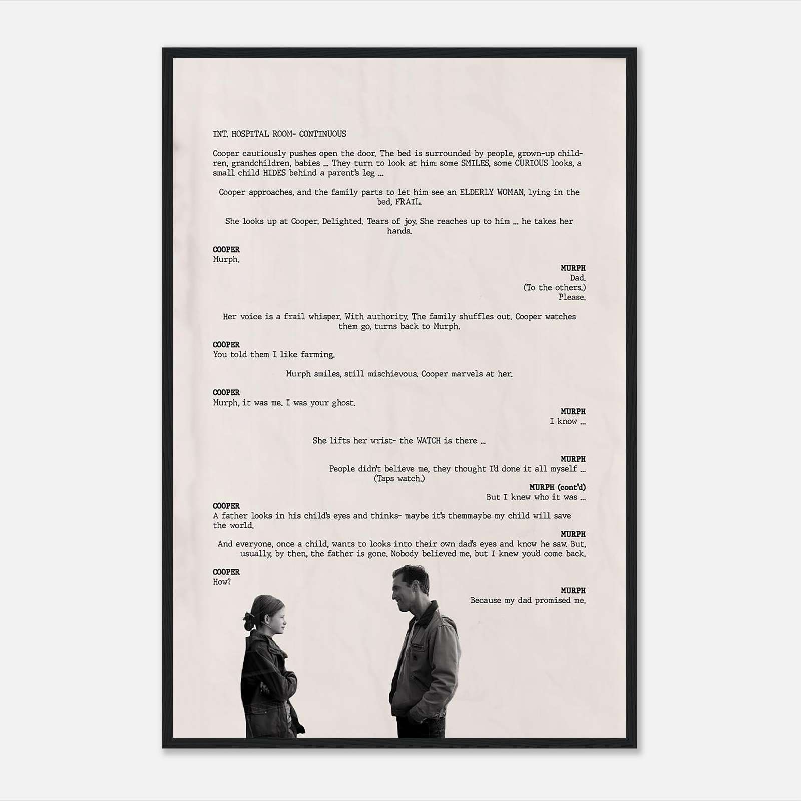 Interstellar Movie Script Poster, Final Scene Scripts, Screenplay Movie ...
