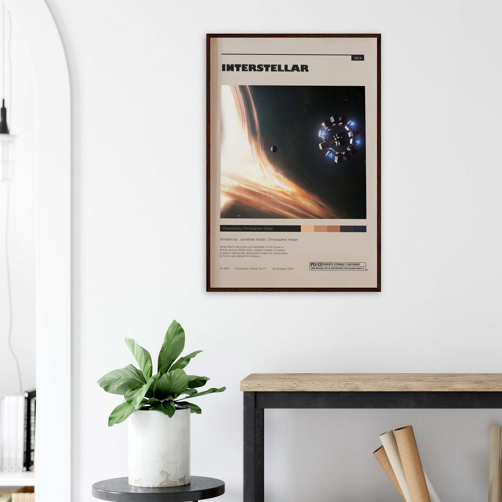 Interstellar Poster Christopher Nolan Wall Art Minimalist Wall Decor ...