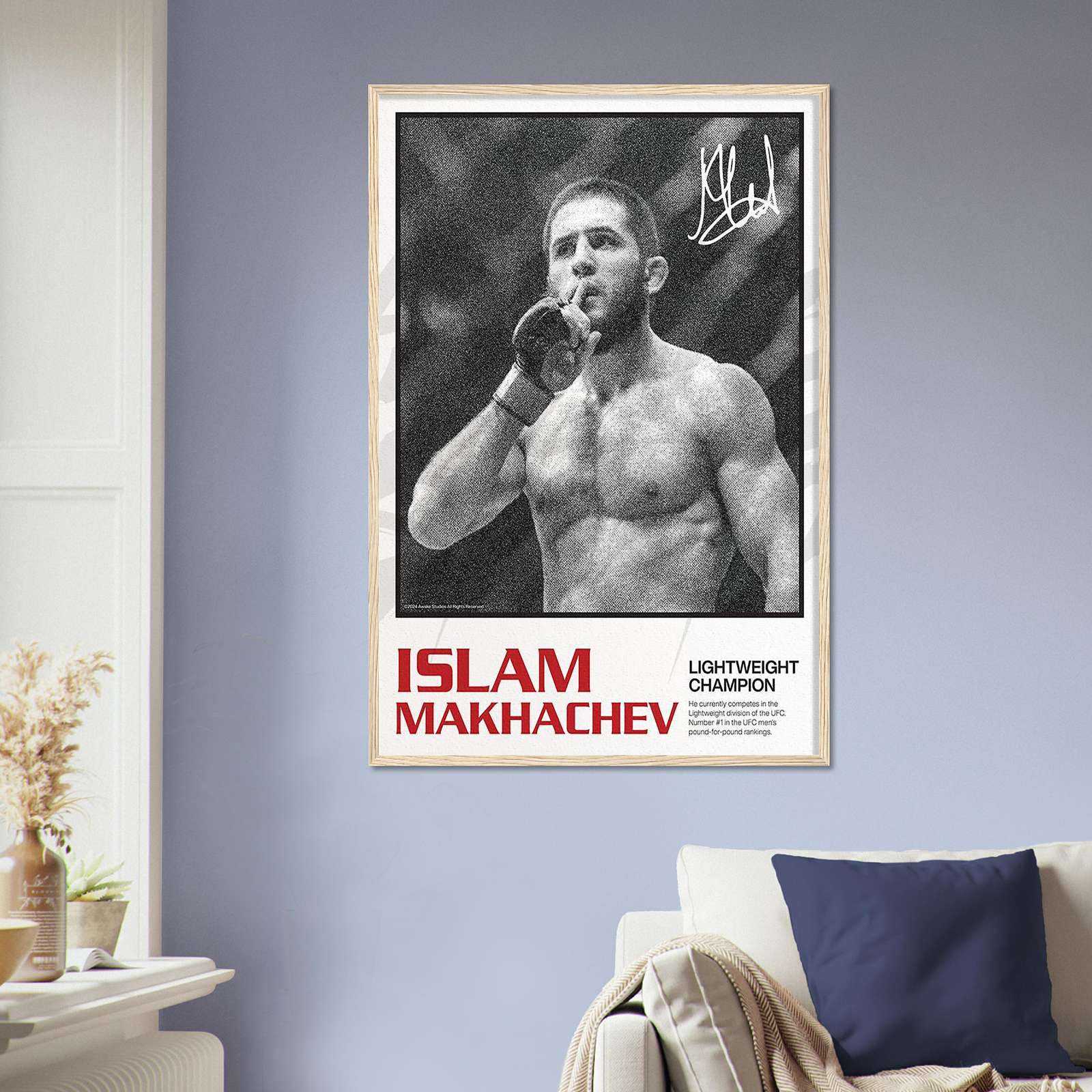 Islam Makhachev Poster, Home Gym Decoration, Sports Gift, Full-Size ...