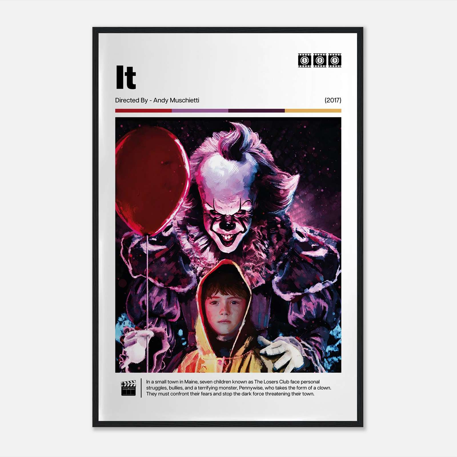 It Movie Poster, Horror Movie Poster, Muschietti Movies Prints, Full ...