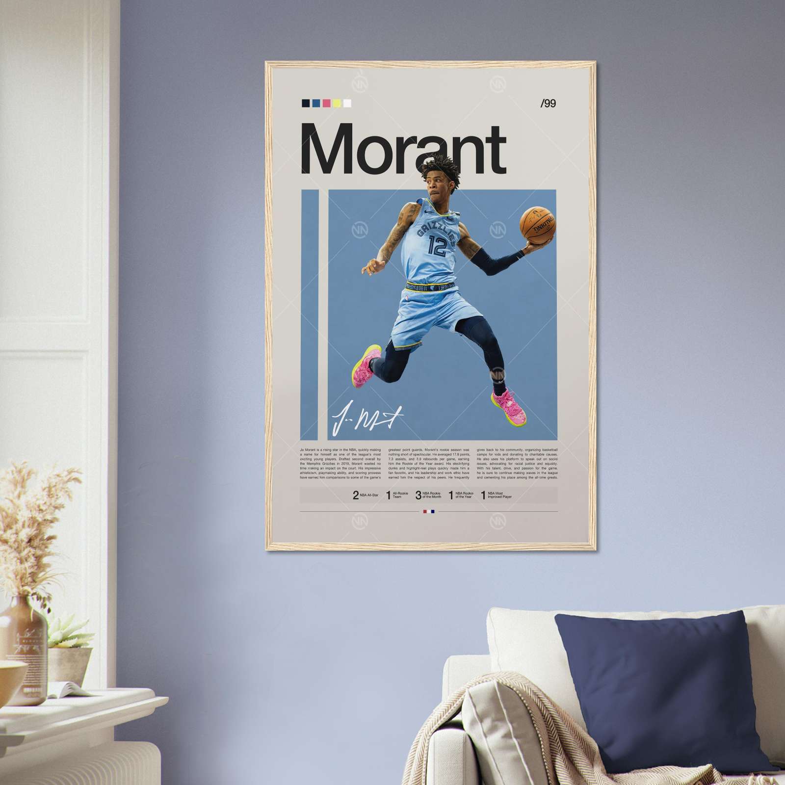 Ja Morant Poster, Basketball Poster, Sports Bedroom Posters, Full-Size ...