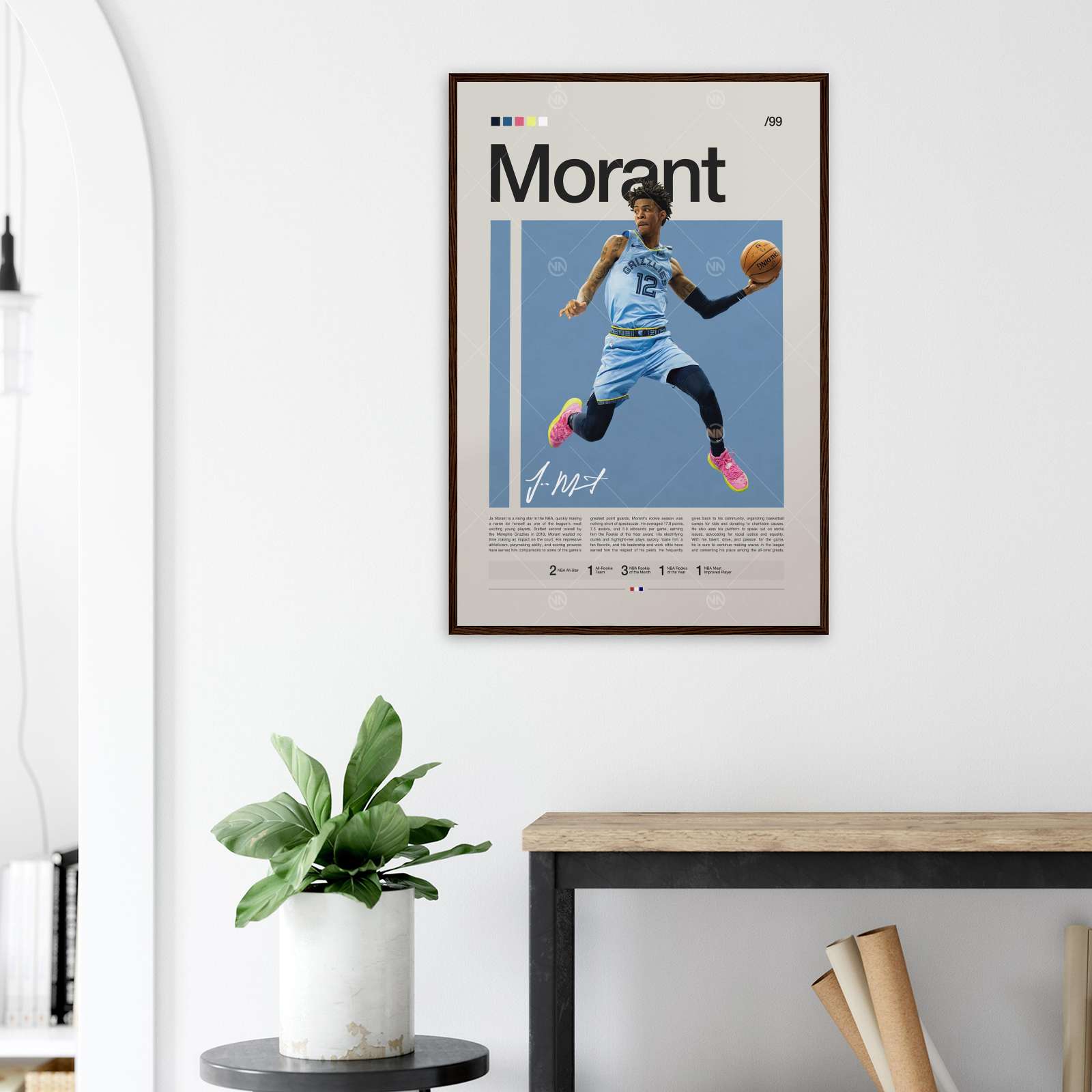 Ja Morant Poster, Basketball Poster, Sports Bedroom Posters, Full-Size ...