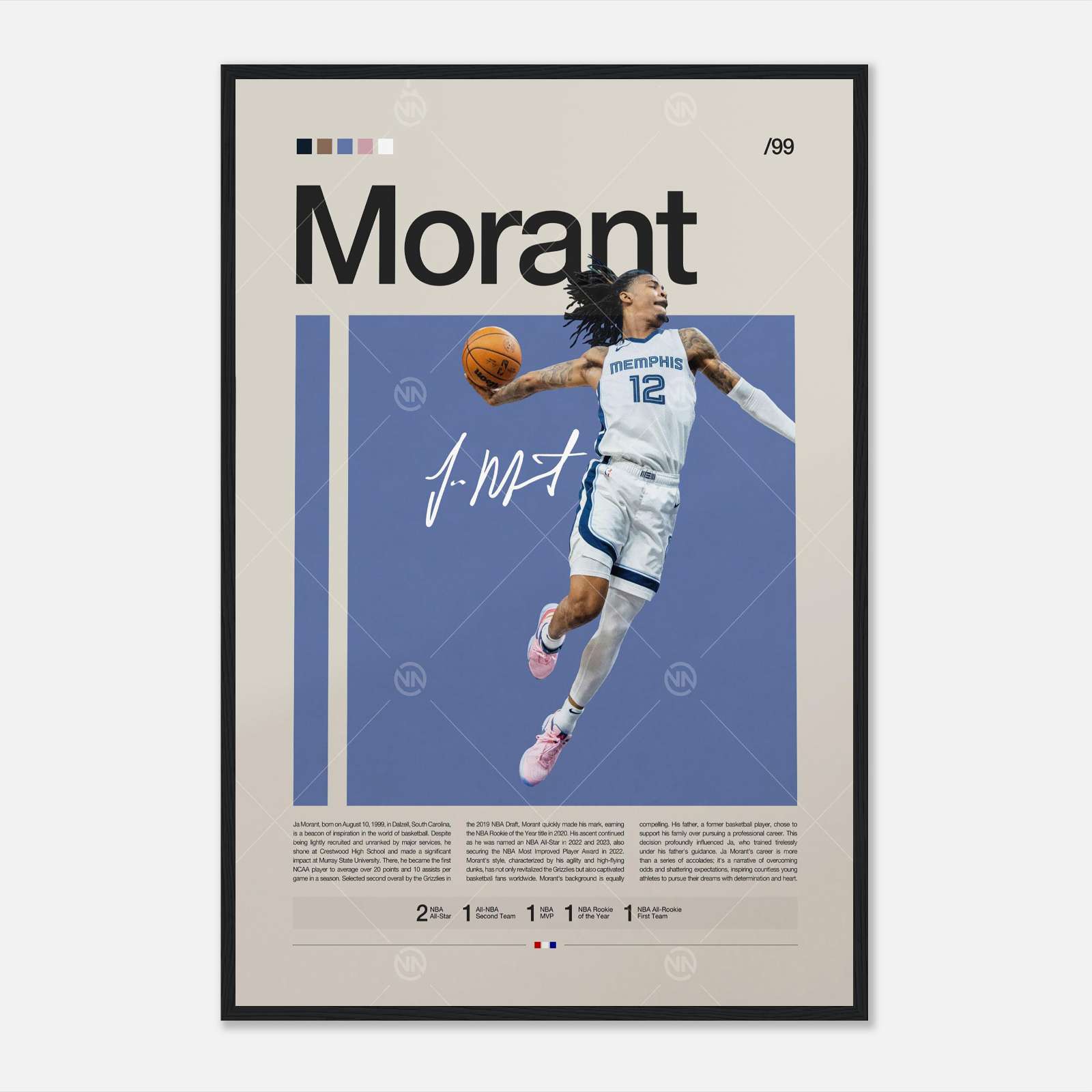Ja Morant Poster, Full-Size Movie Poster, Ready to Hang - Citiesbox
