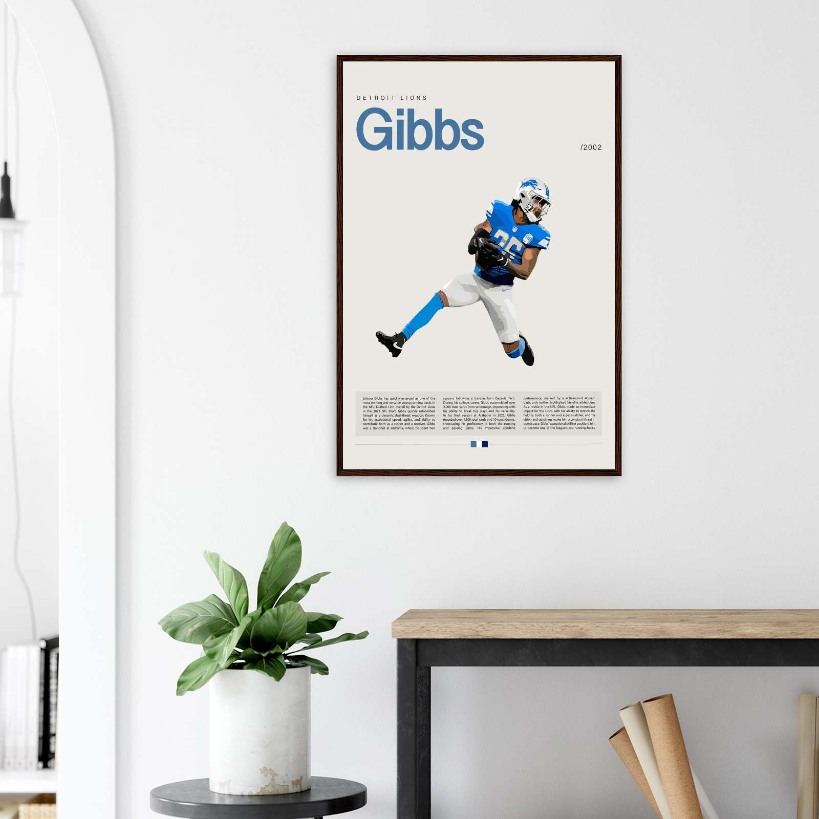 Jahmyr Gibbs Poster, Sport Poster, Full-Size Poster, Ready to Hang ...