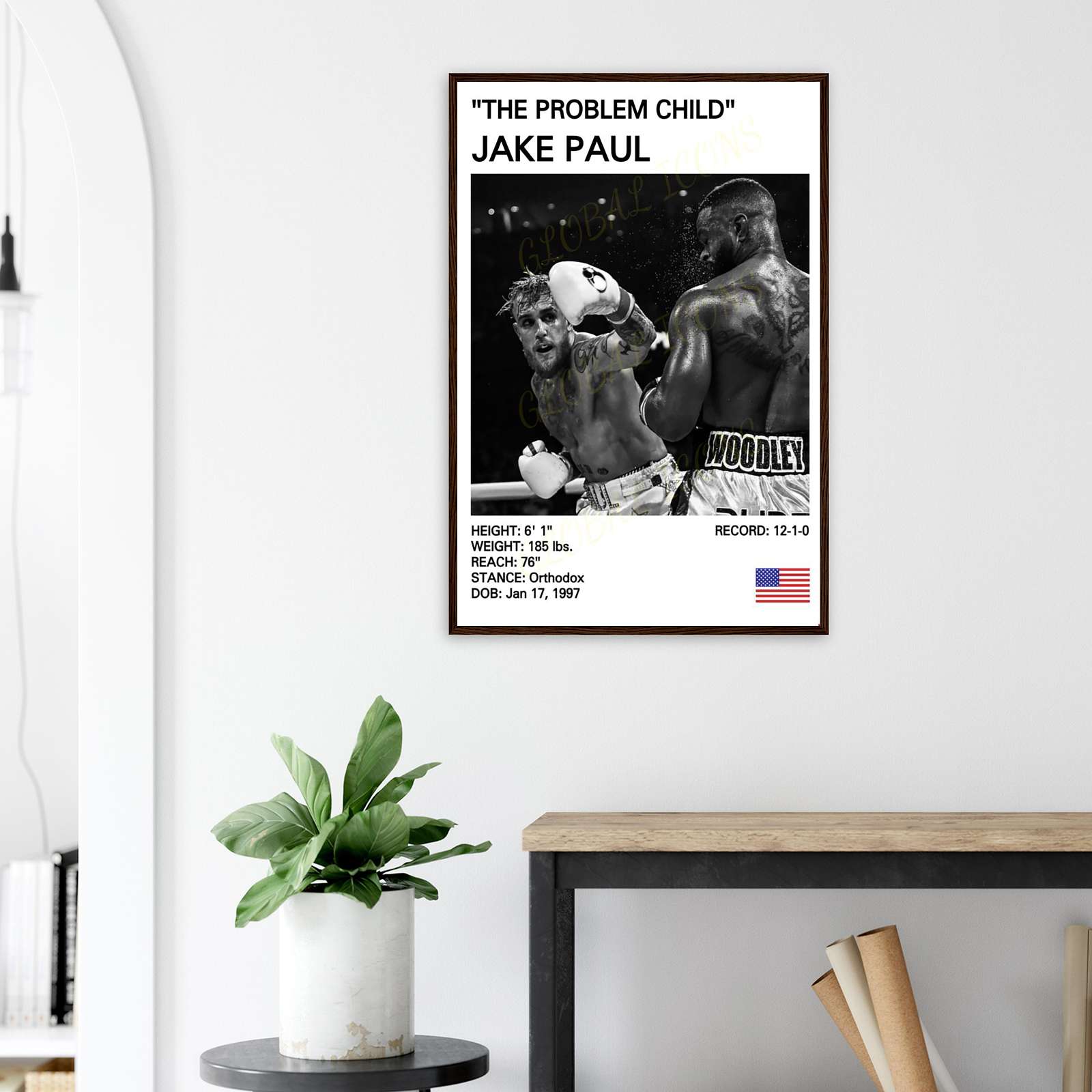 Jake Paul Poster, Boxing Poster, Sports Poster, Full-Size Poster, Ready ...