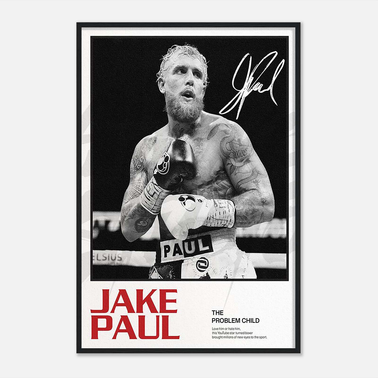 Jake Paul Poster, Mma Poster, Sports Poster, Boxing Fighter Poster ...