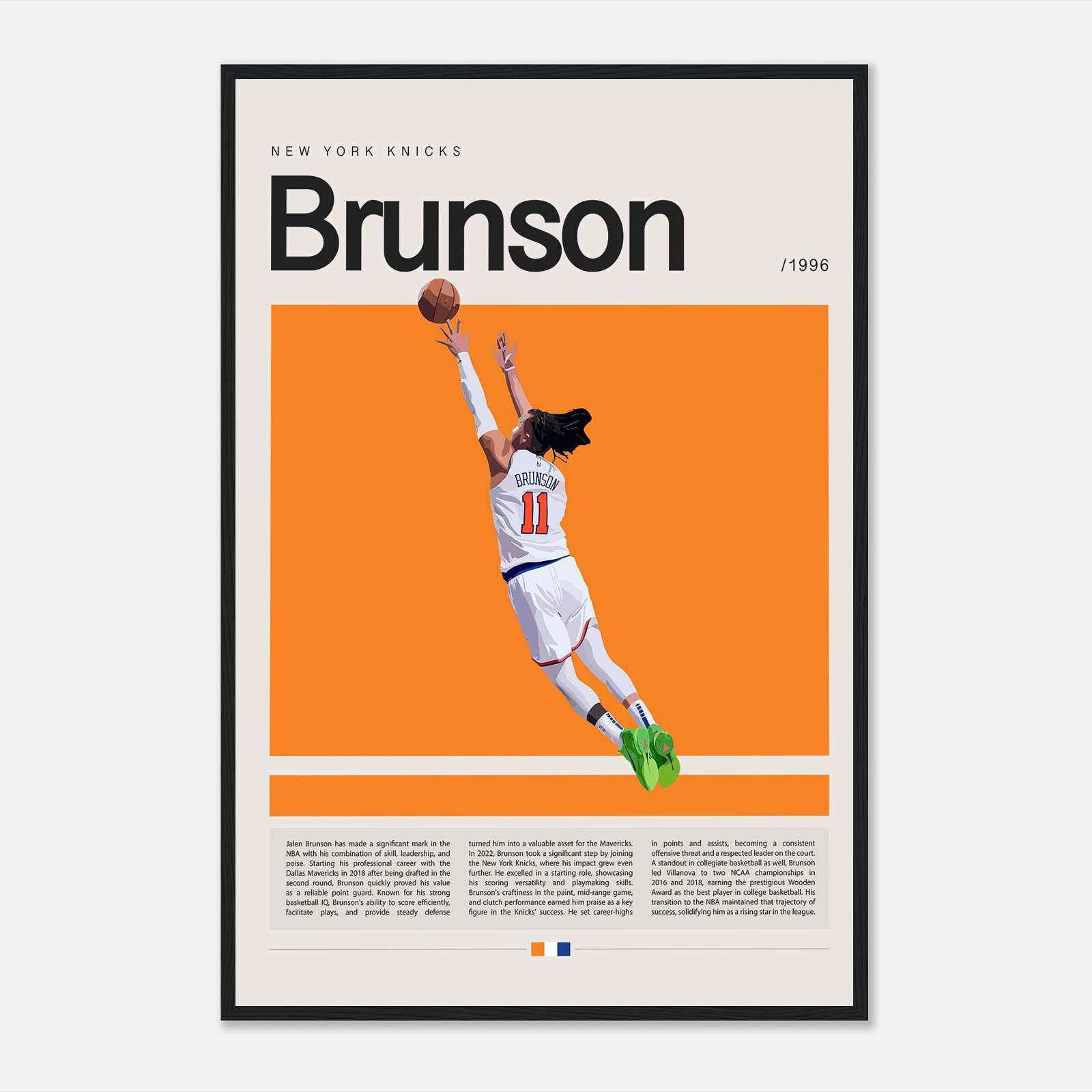 Jalen Brunson Poster, Basketball Poster, Sport Poster, Full-Size Poster ...