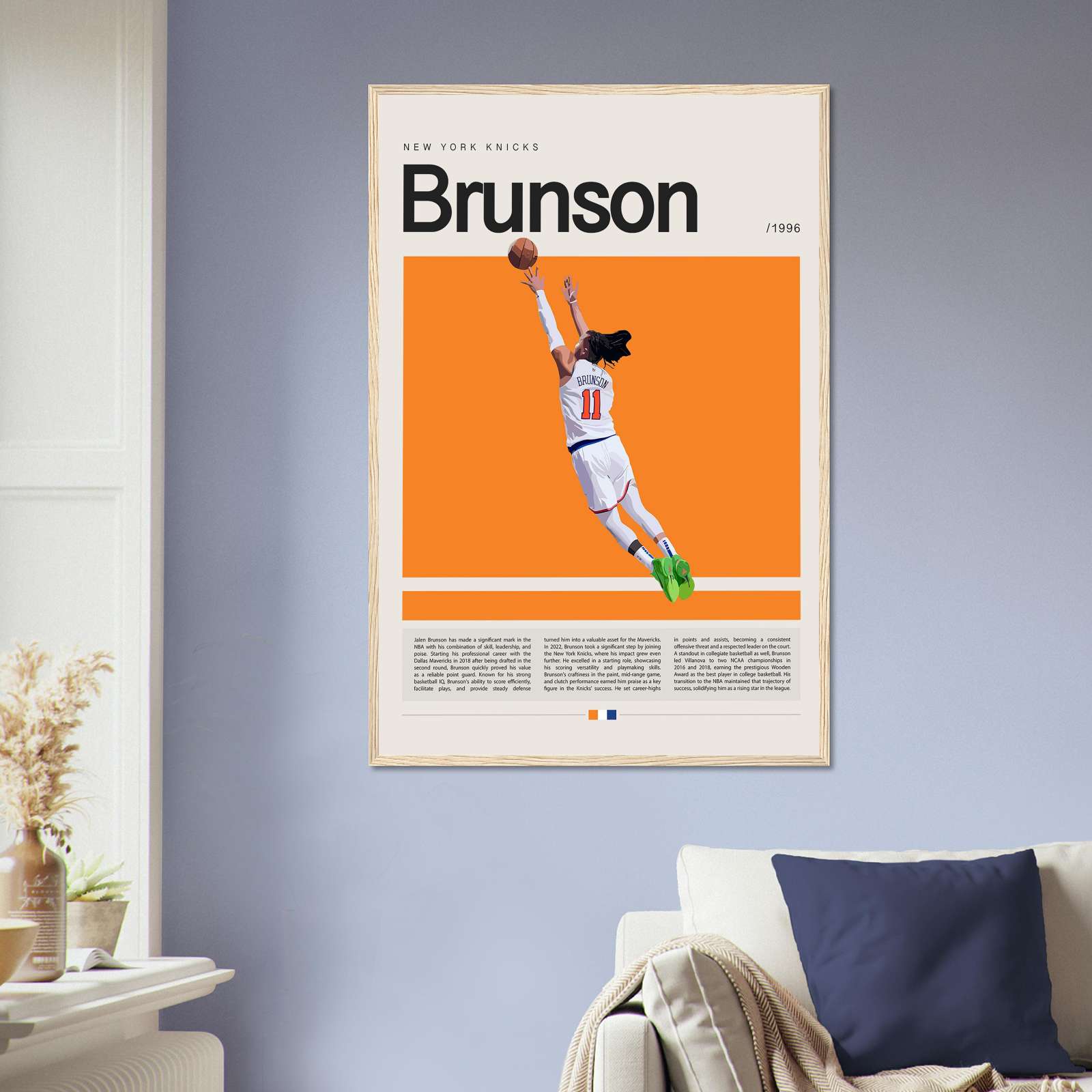 Jalen Brunson Poster, Basketball Poster, Sport Poster, Full-Size Poster ...