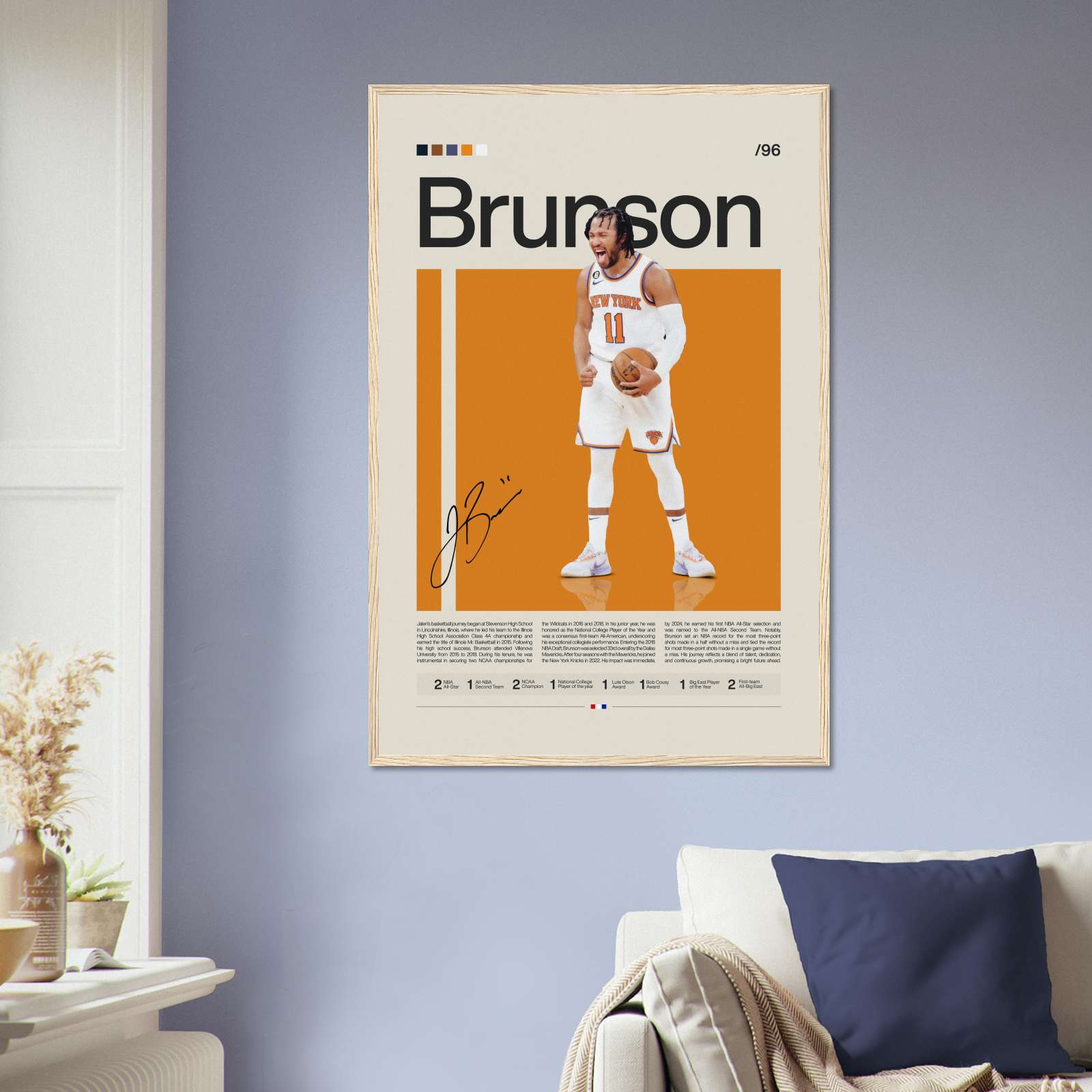 Jalen Brunson Poster New York Knicks, Full-Size Poster, Ready to Hang ...