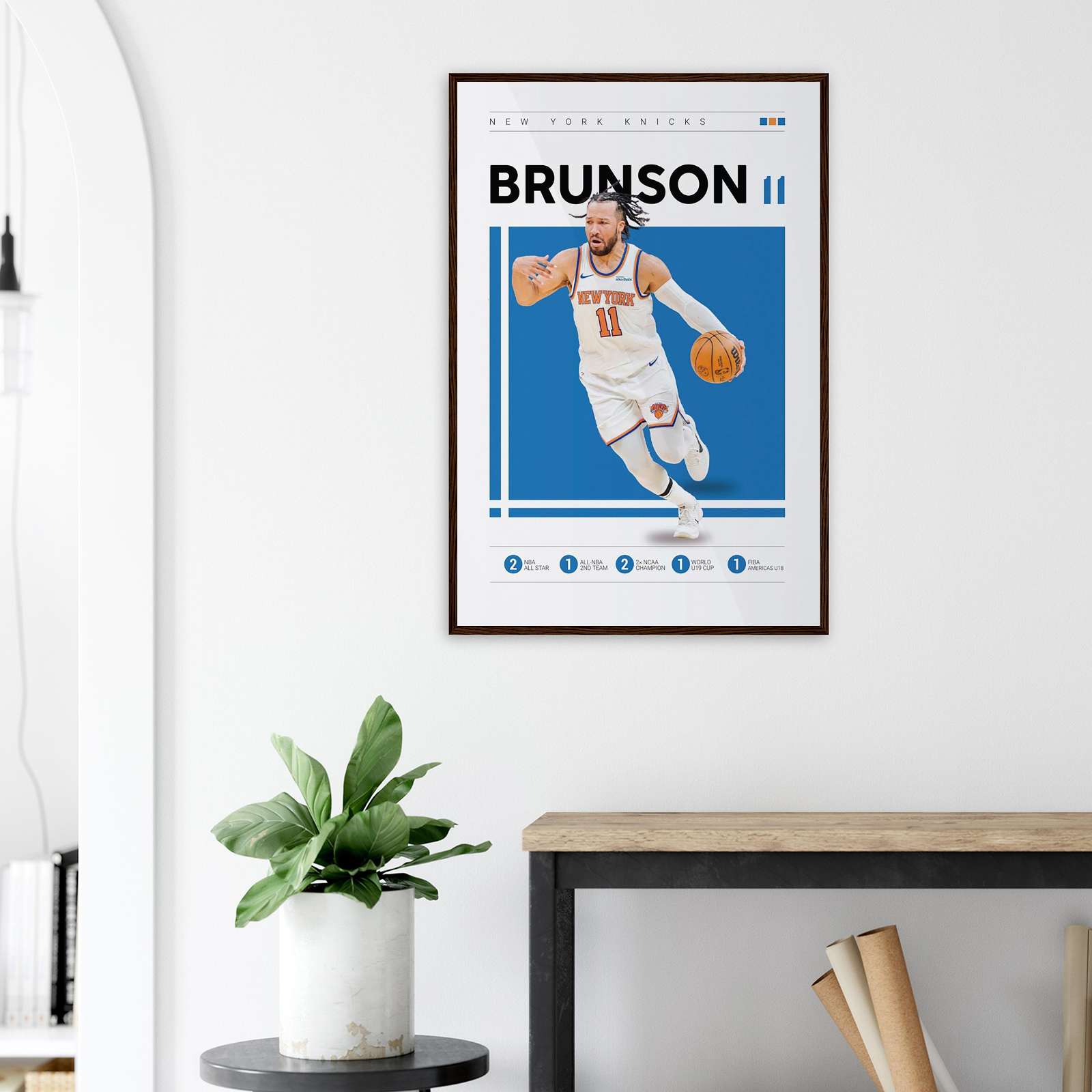 Jalen Brunson Poster, Sports Poster, Basketball Poster, Full-Size ...