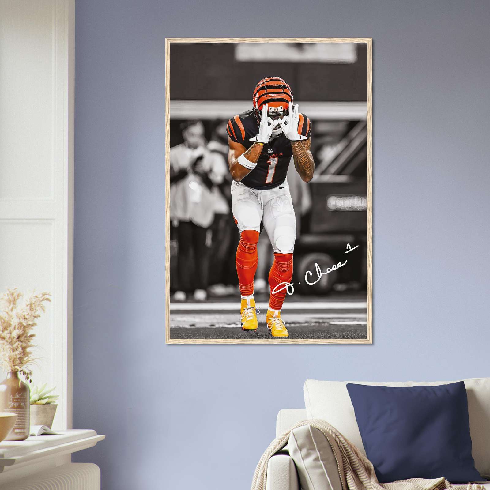 Ja'Marr Chase Poster, American Football Poster, Sports Poster, Full ...