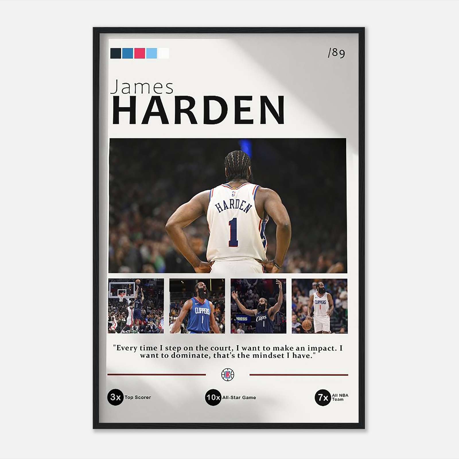 James Harden Poster, Basketball Poster, Sports Poster, Full-Size Poster ...