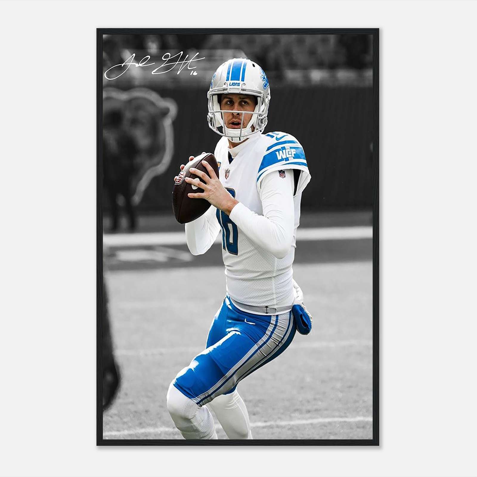 Jared Goff Poster, American Football Poster, Football Poster, Sports ...