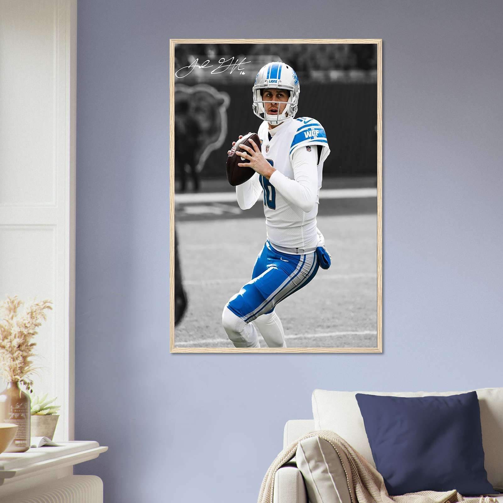 Jared Goff Poster, American Football Poster, Football Poster, Sports ...