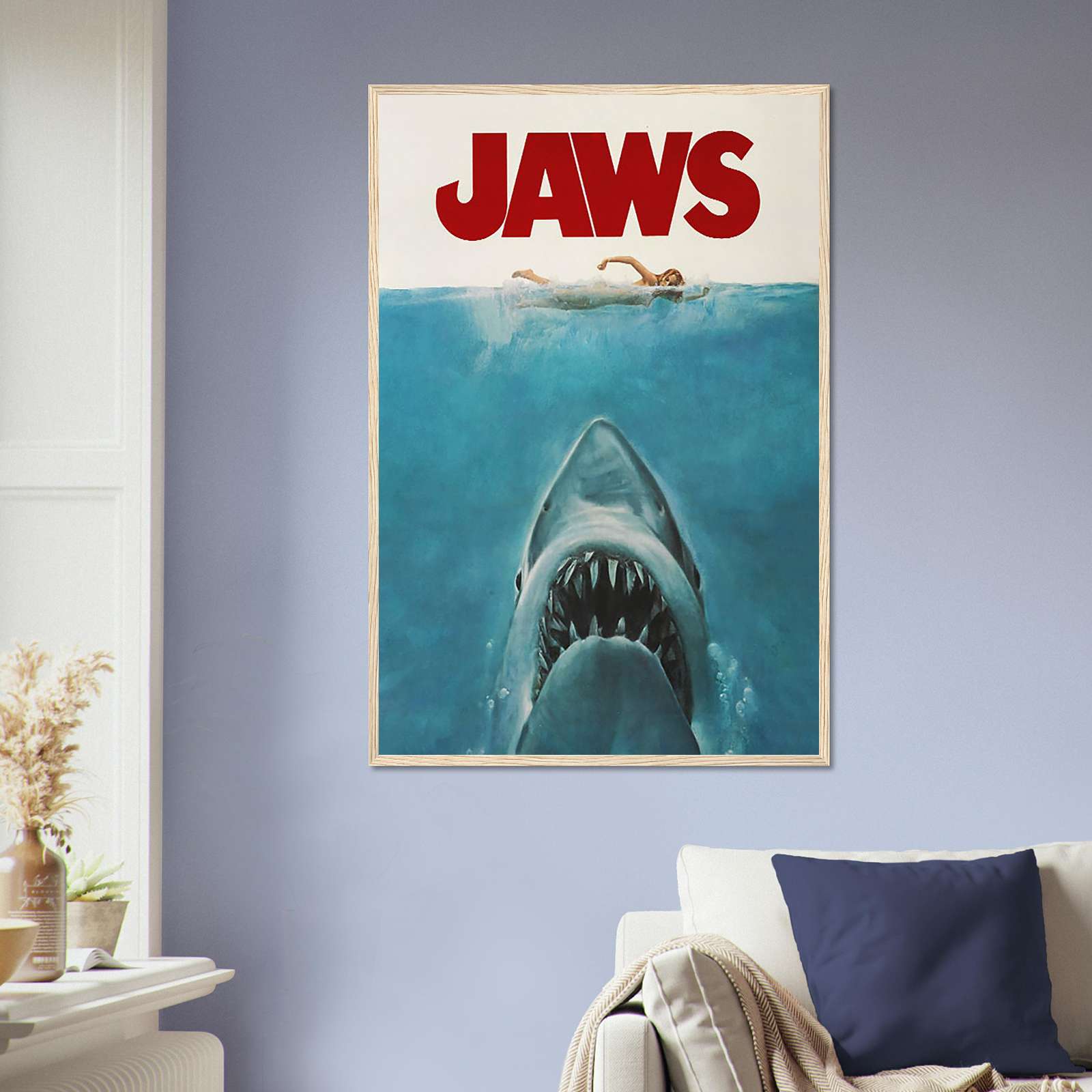 Jaws Movie Poster ,Classic Cinema Print Retro Horror Film Wall Art ...