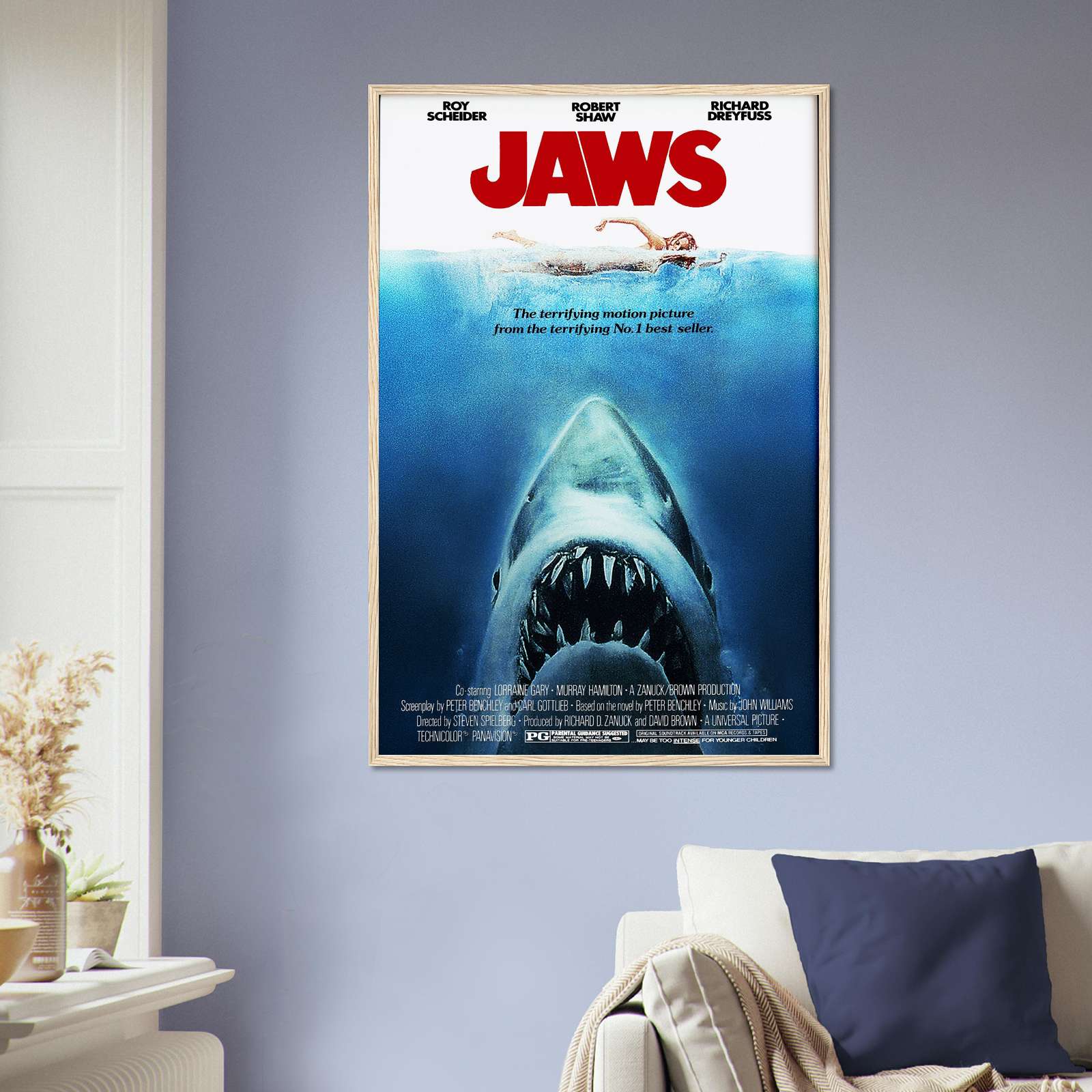 Jaws Movie Poster, Full-Size Movie Poster, Ready to Hang - Citiesbox