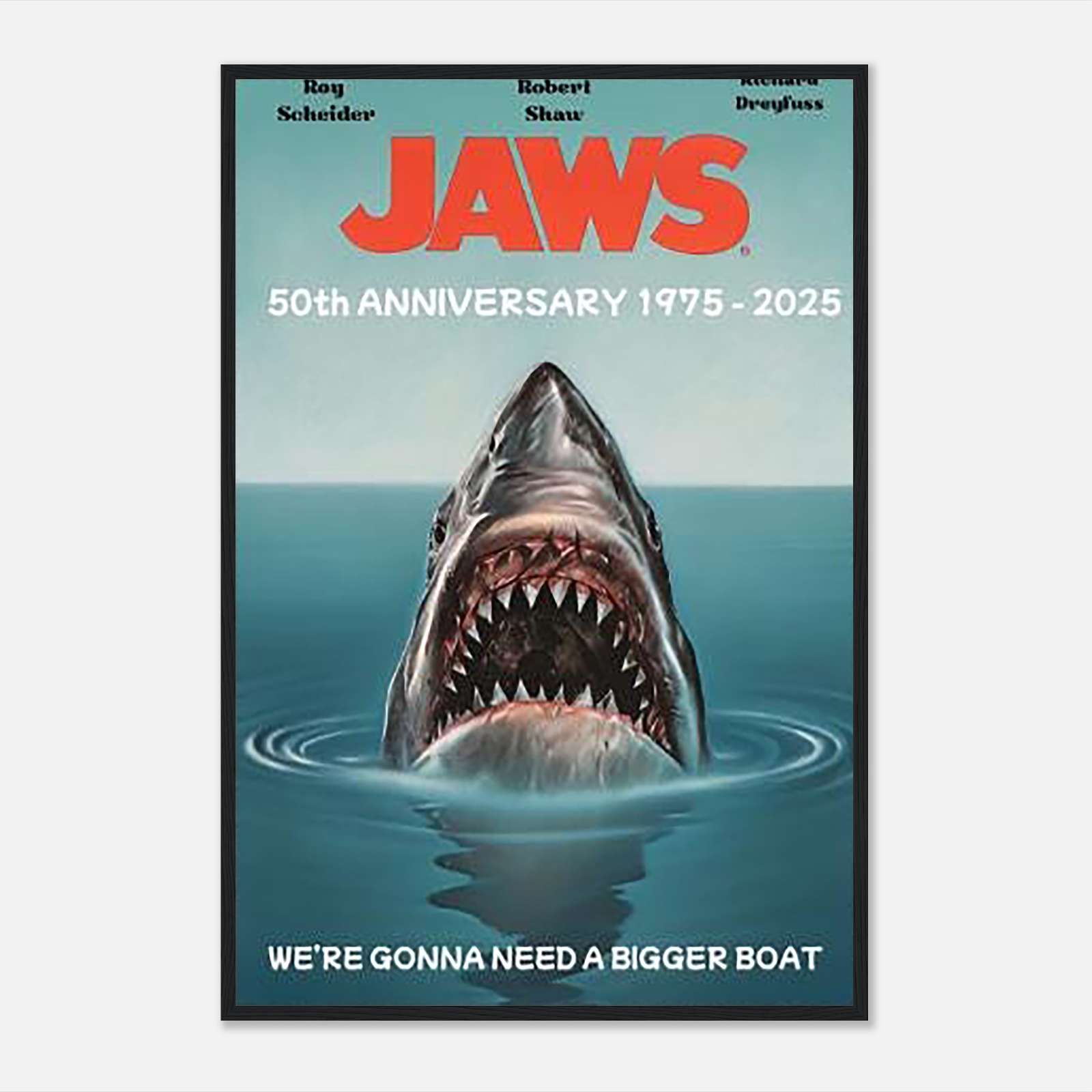 Jaws Movie Poster, Jaws 50Th Anniversary Poster, Vintage Movie Poster ...