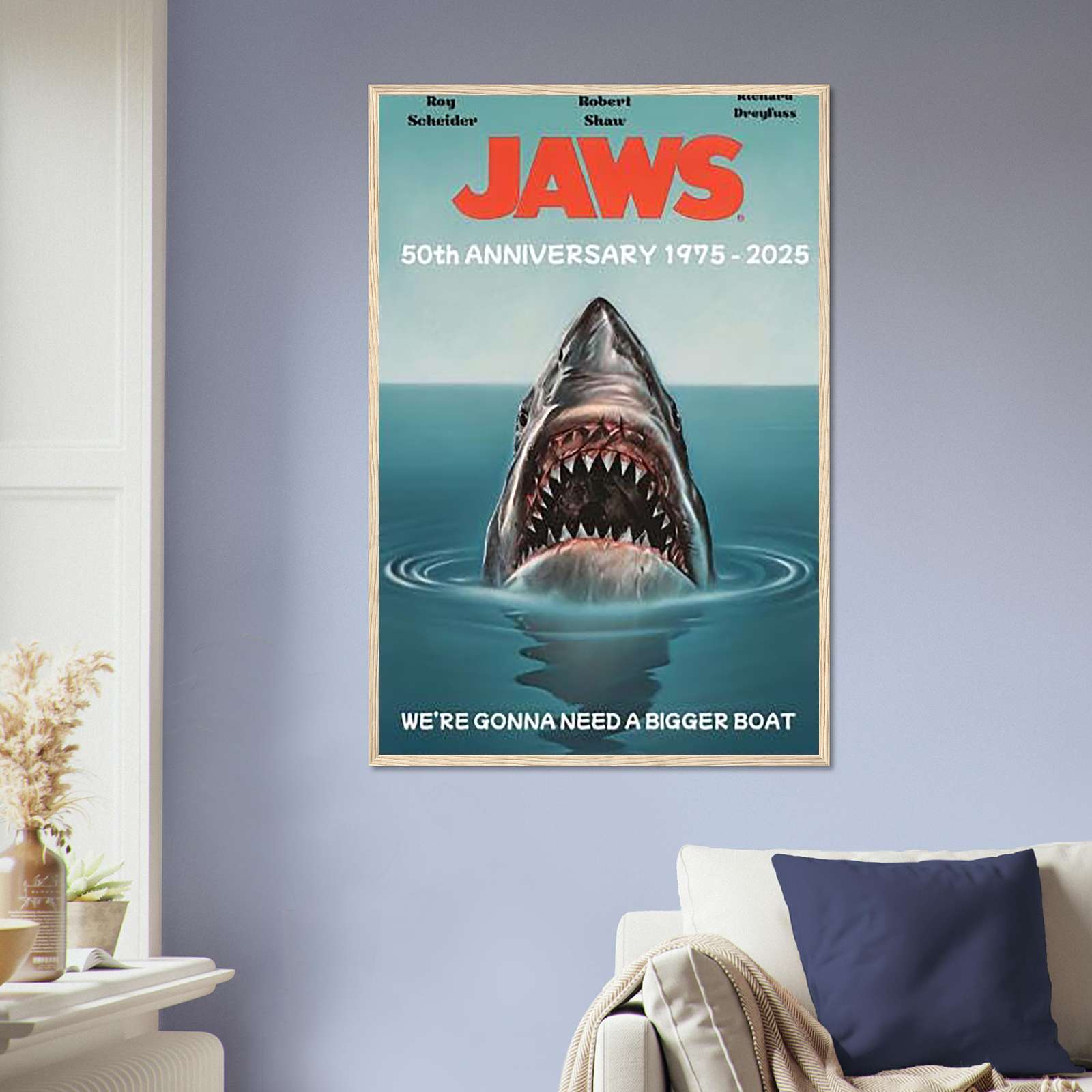 Jaws Movie Poster, Jaws 50Th Anniversary Poster, Vintage Movie Poster ...