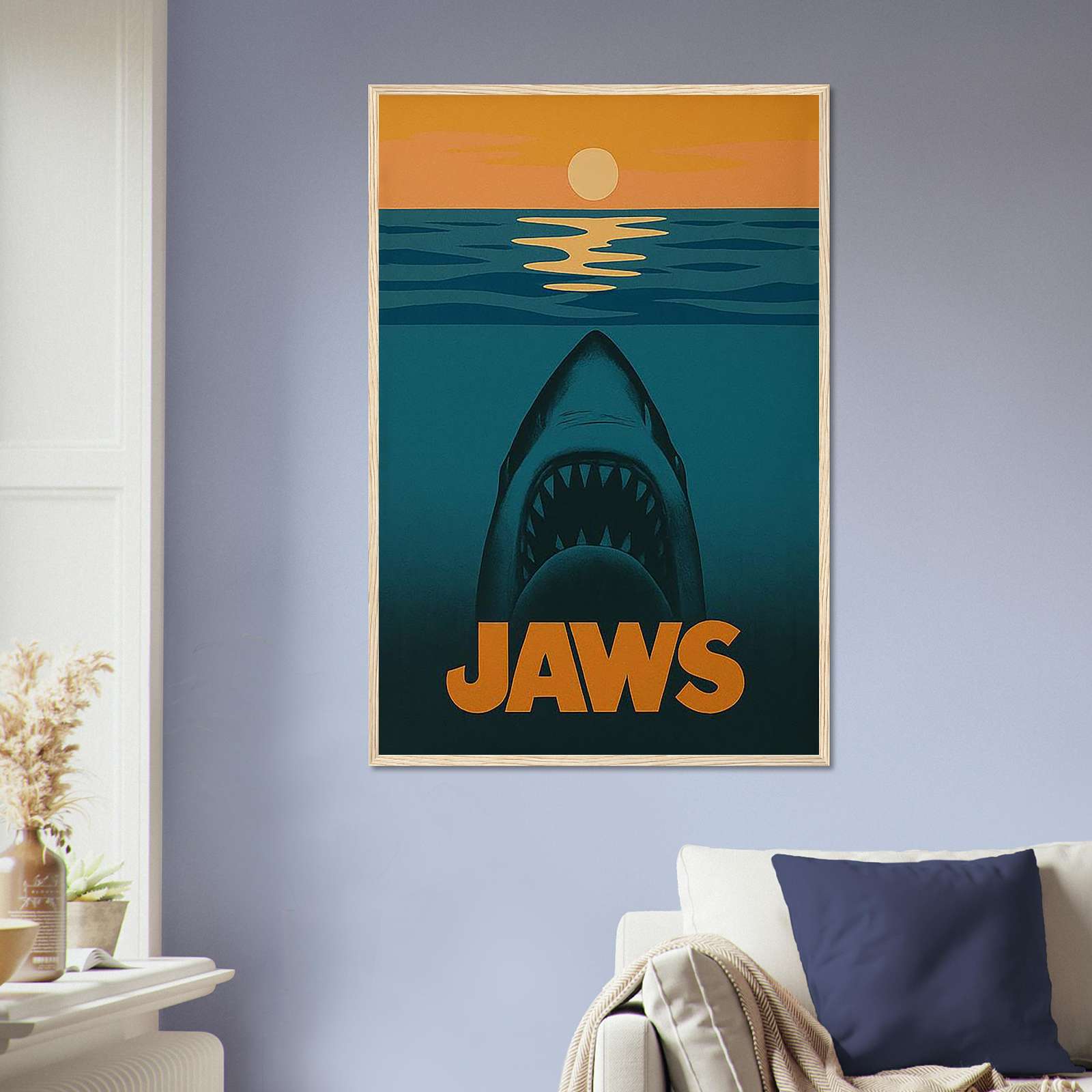 Jaws Movie Poster, Jaws Poster, Retro Shark Poster, Full-Size Poster ...