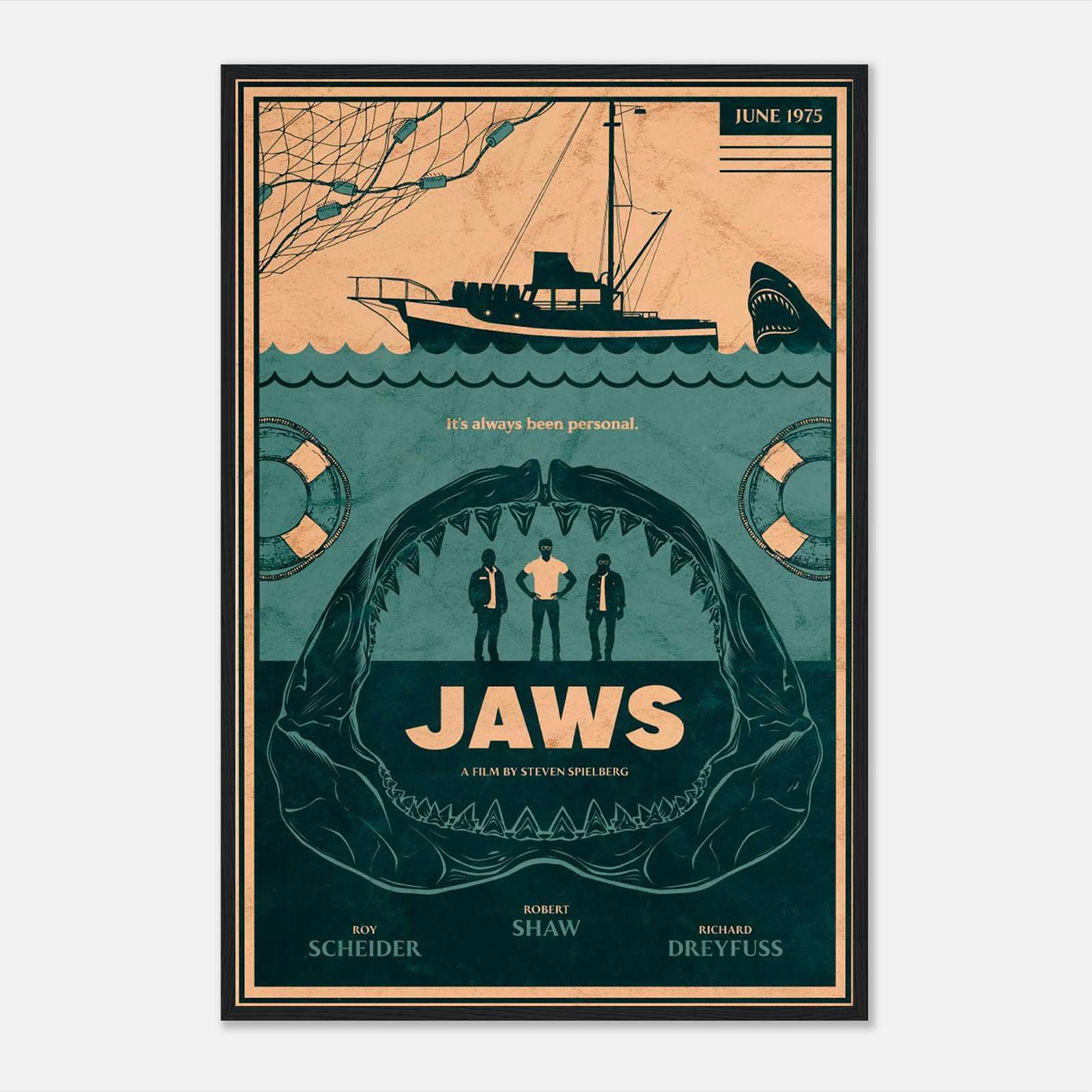 Jaws Poster, Jaws Movie Poster, Vintage Movie Poster, Full-Size Poster ...