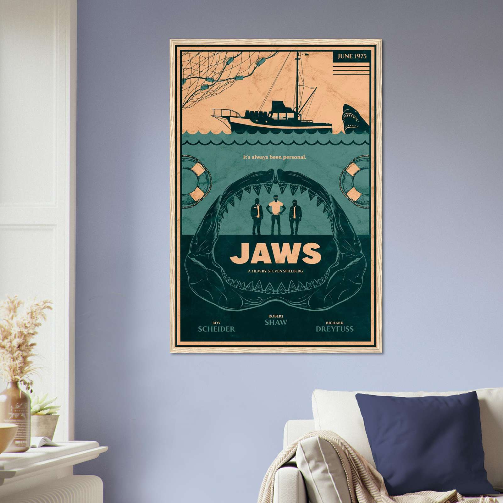 Jaws Poster, Jaws Movie Poster, Vintage Movie Poster, Full-Size Poster ...