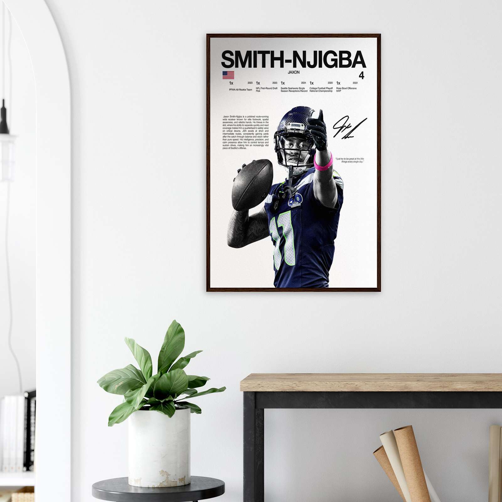 Jaxon Smith Njigba Poster, American Football Poster, Football Poster ...