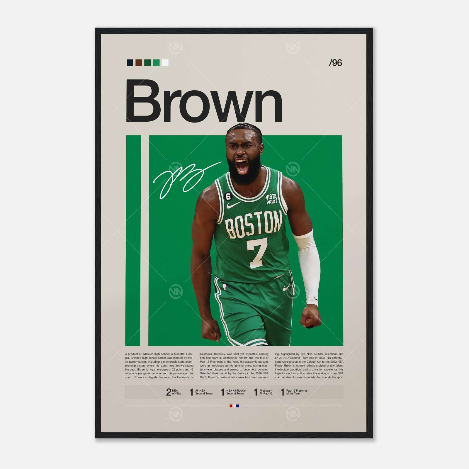 Jaylen Brown Poster, Basketball Poster, Sports Poster, Full-Size Poster ...
