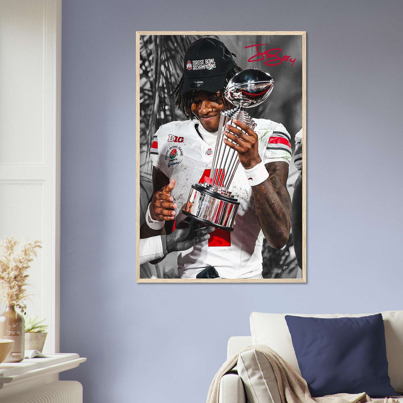 Jeremiah Smith Poster, American Football Poster, Sports Poster, Full ...