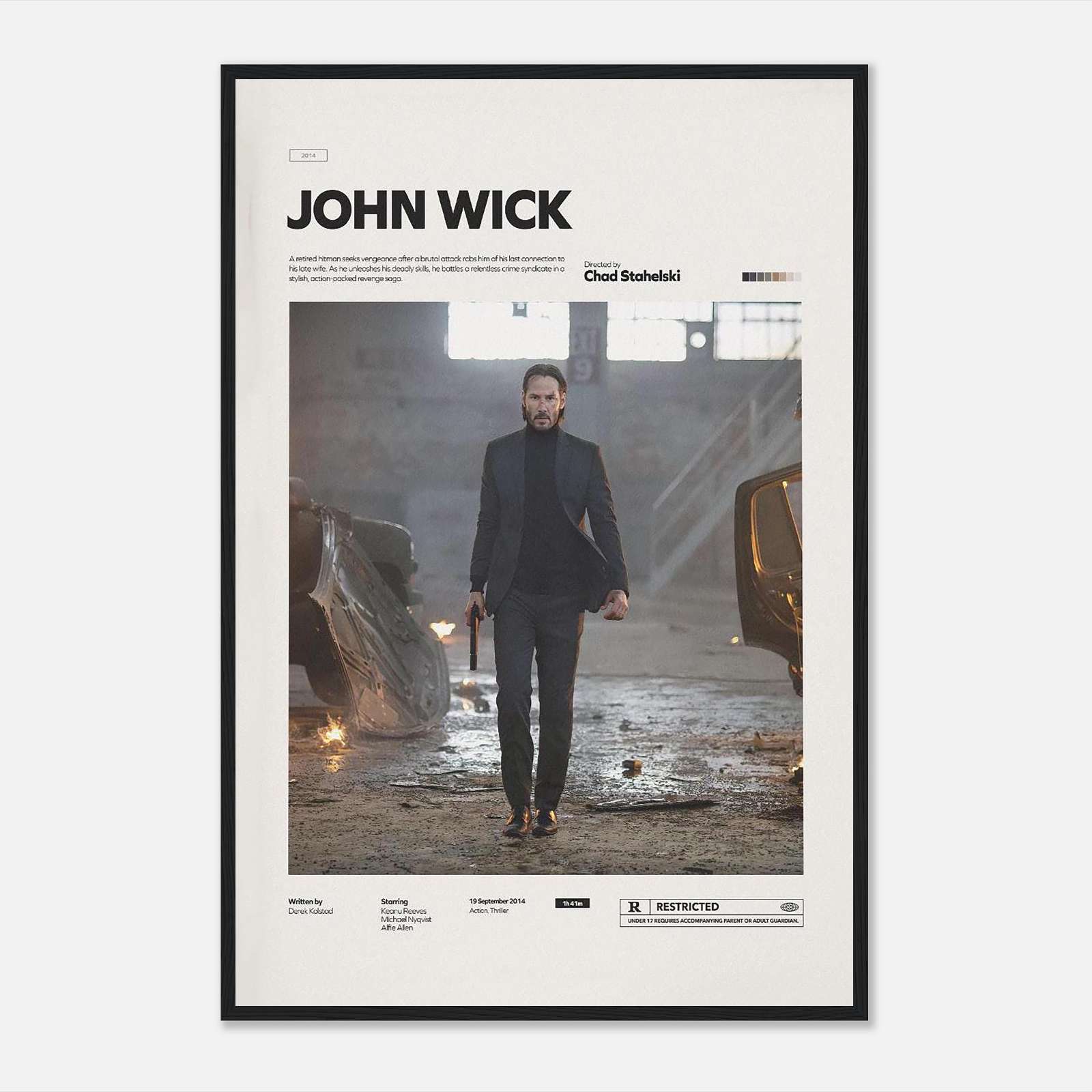 John Wick Movie Poster, Keanu Reeves In John Wick Print Poster, Classic ...
