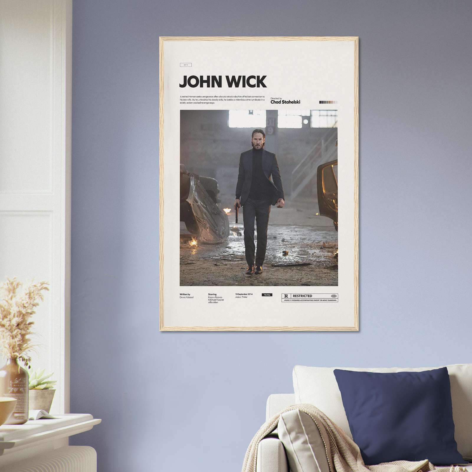 John Wick Movie Poster, Keanu Reeves In John Wick Print Poster, Classic ...