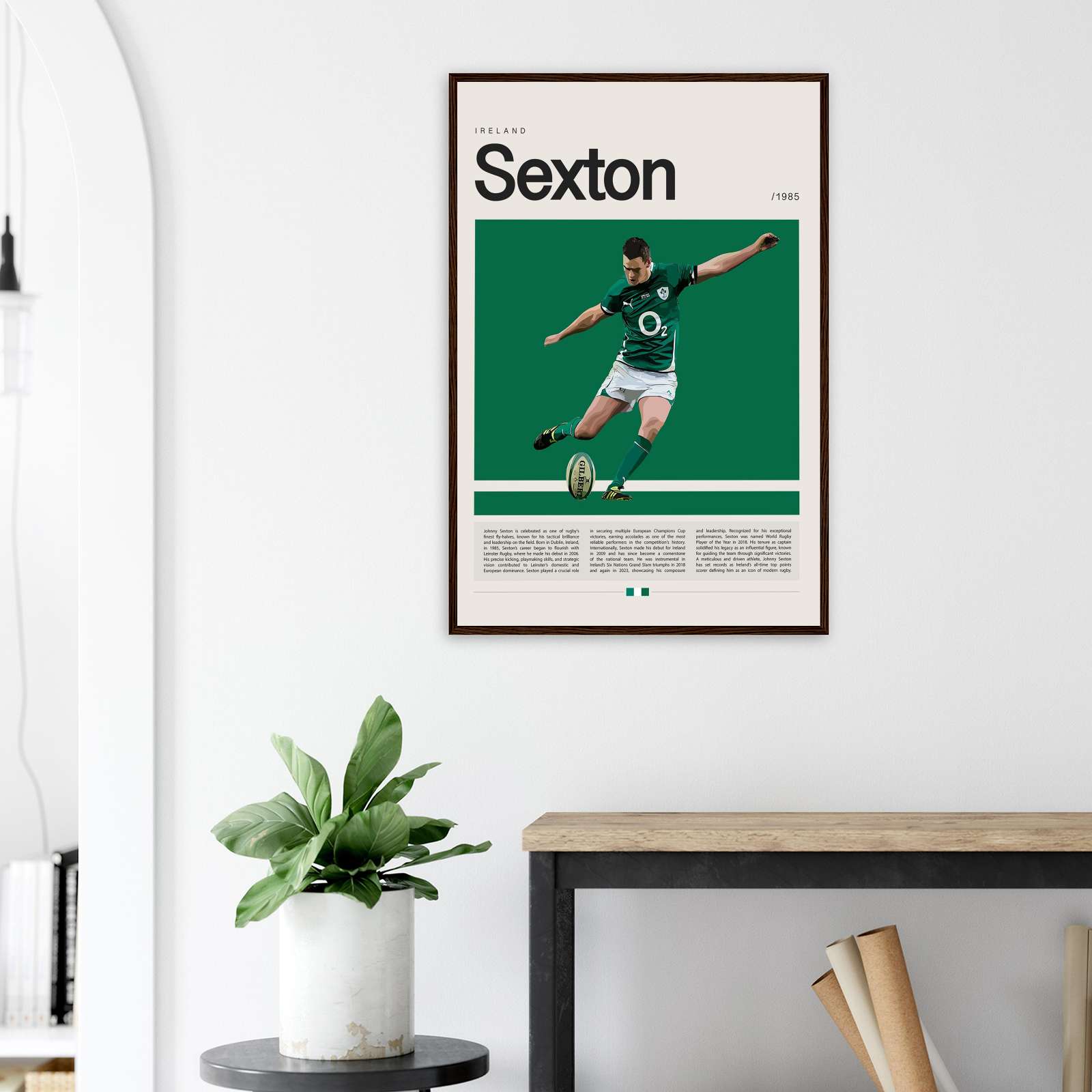 Johnny Sexton Poster, Sports Poster, Rugby Poster, Full-Size Poster ...